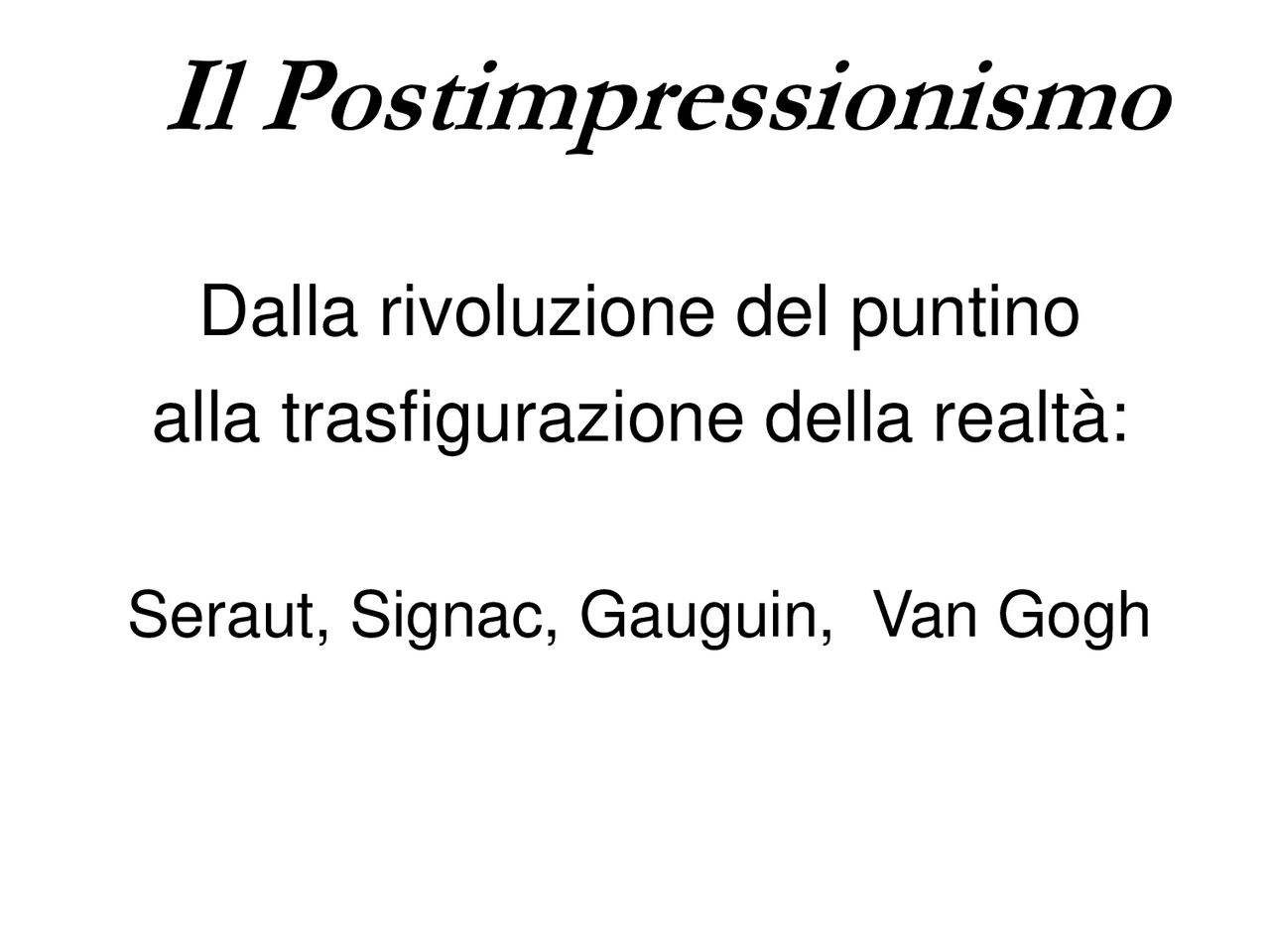 Postimpressionismo Storia Docsity