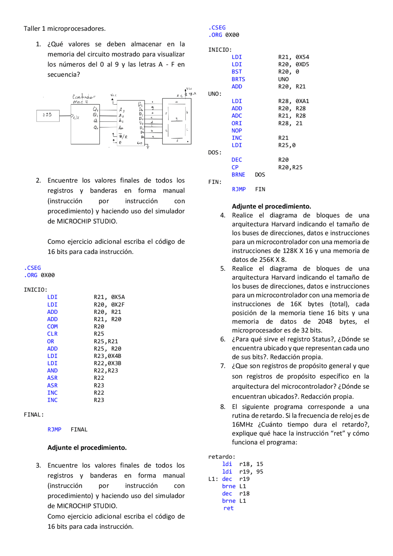 Taller De Microprocesadores Docsity