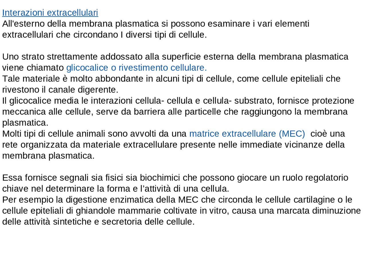 Dispense Di Biologia Interazioni Cellulari Docsity