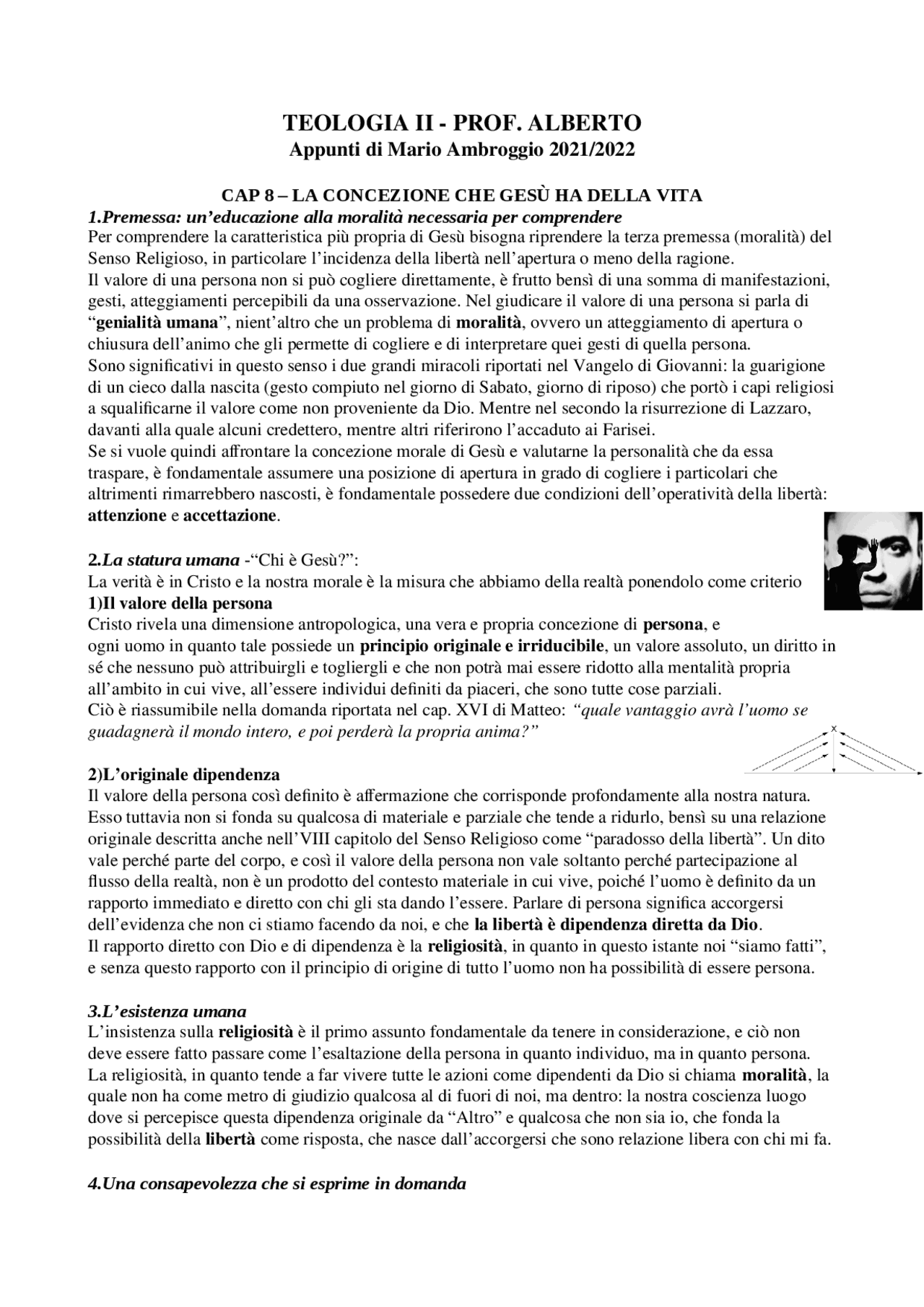 Teologia 2 Prof Alberto Docsity