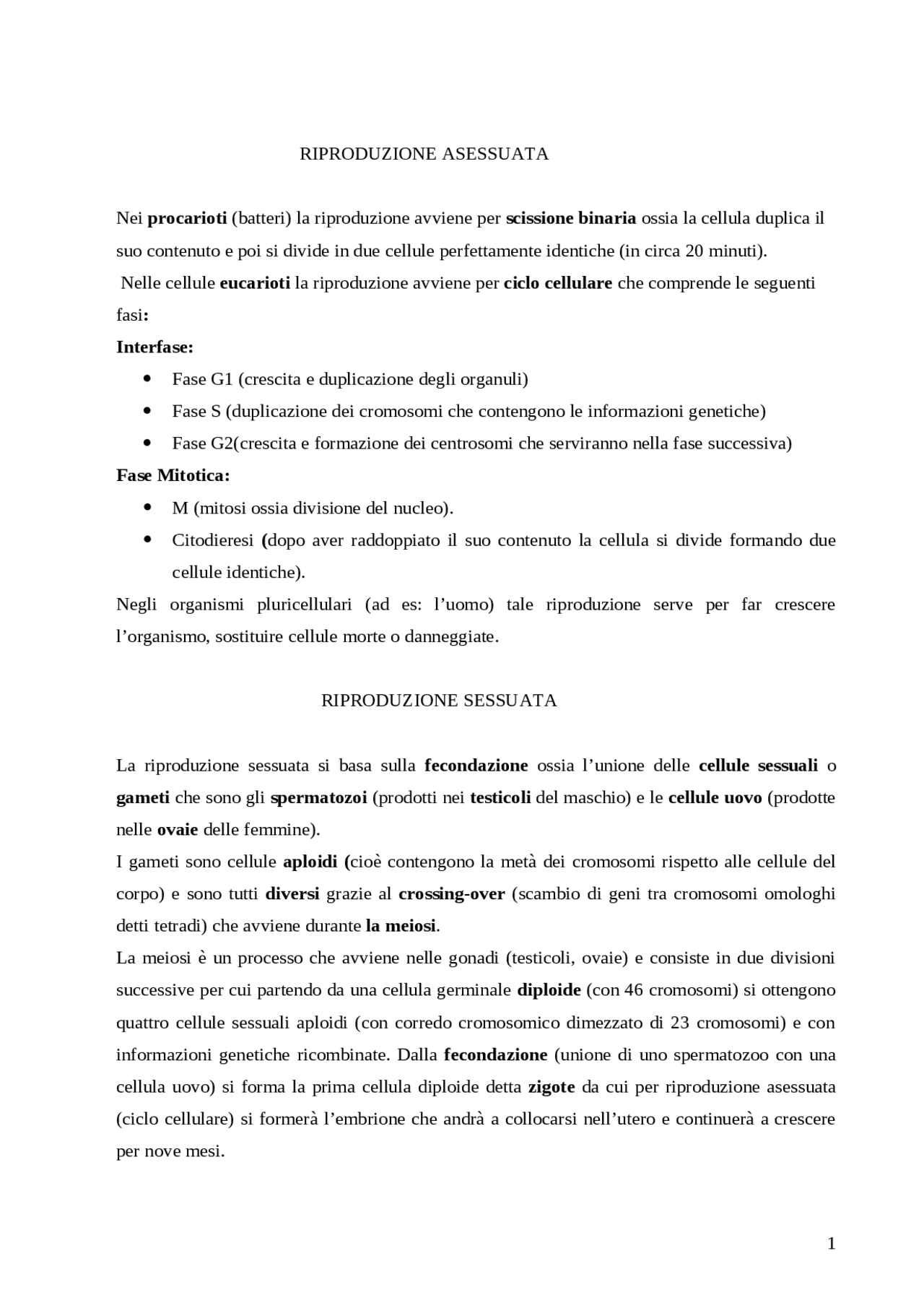 Riproduzione Docsity