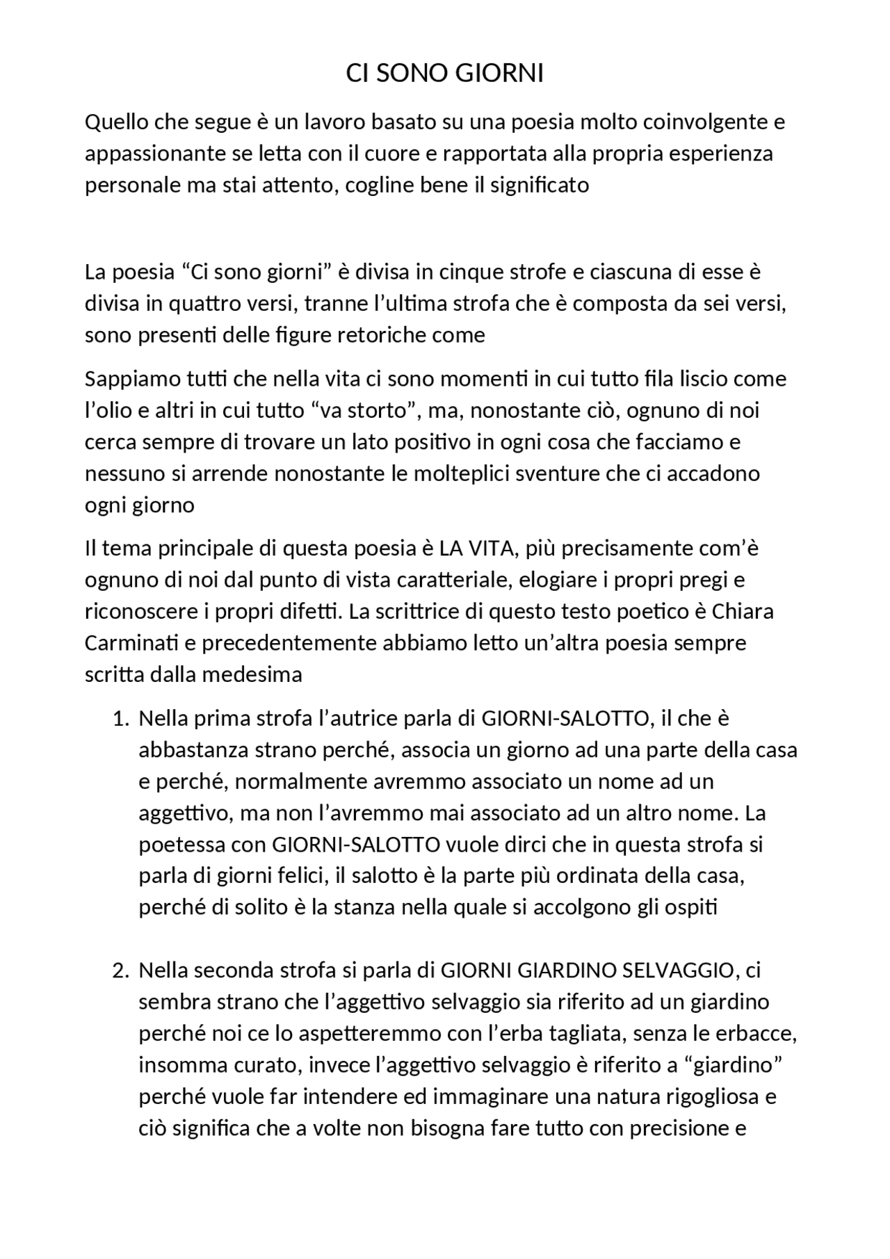 Ci Sono Giorni Di Quasimodo Docsity