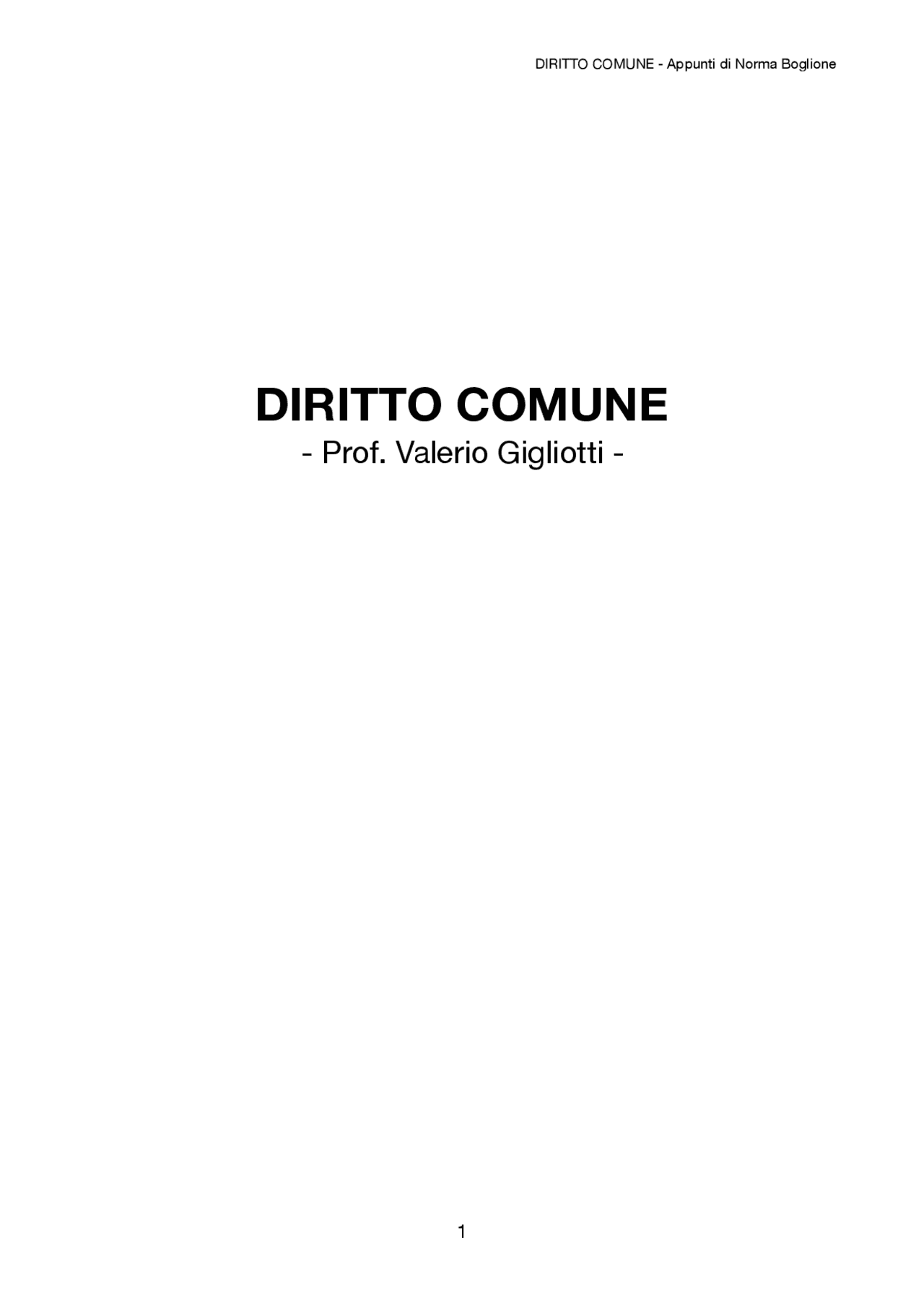 Appunti Diritto Comune Docsity
