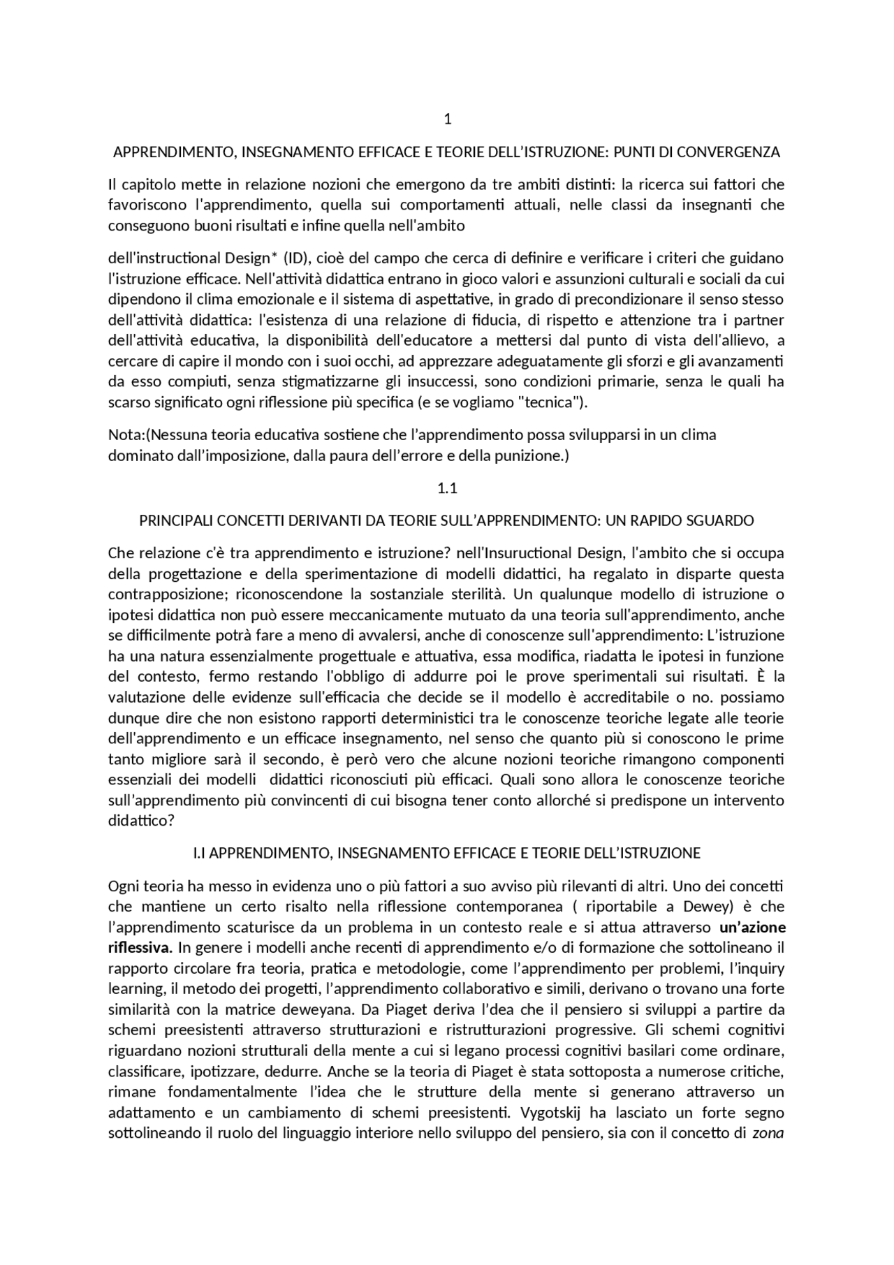 Capitolo 1 Principi Dellistruzione E Strategie Per Insegnare Docsity