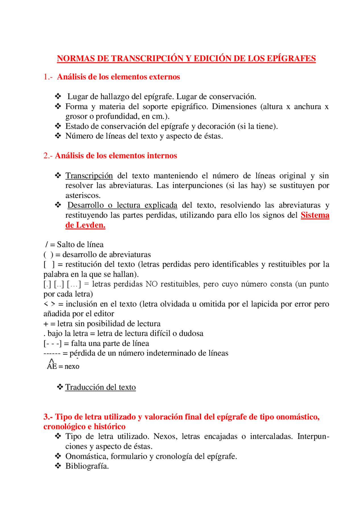 Normas de Transcripción y Edición de Epígrafes: Análisis de Forma y ...