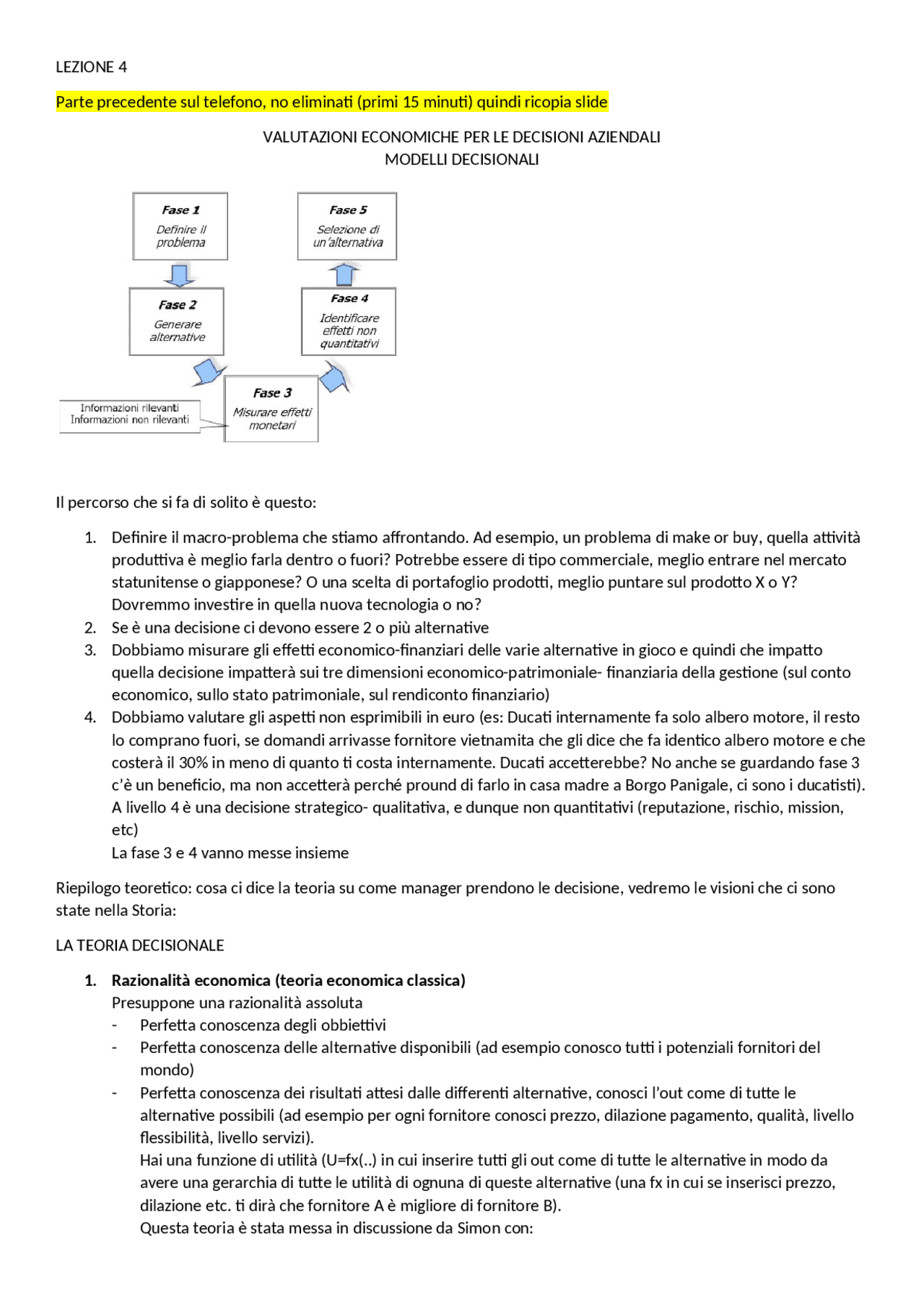 Lab Gestione Strategica Dei Costi Docsity