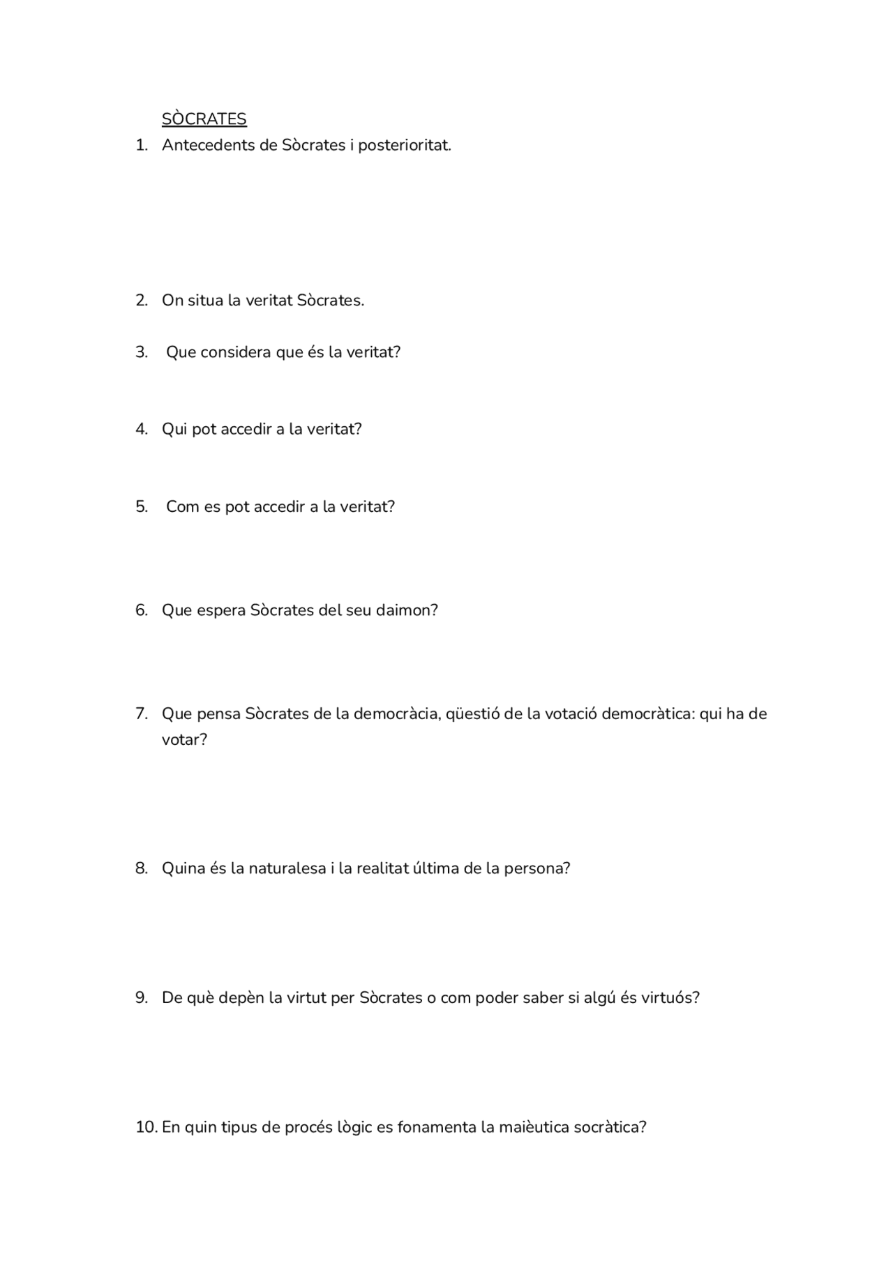 Sòcrates Historia De La Filosofía Docsity