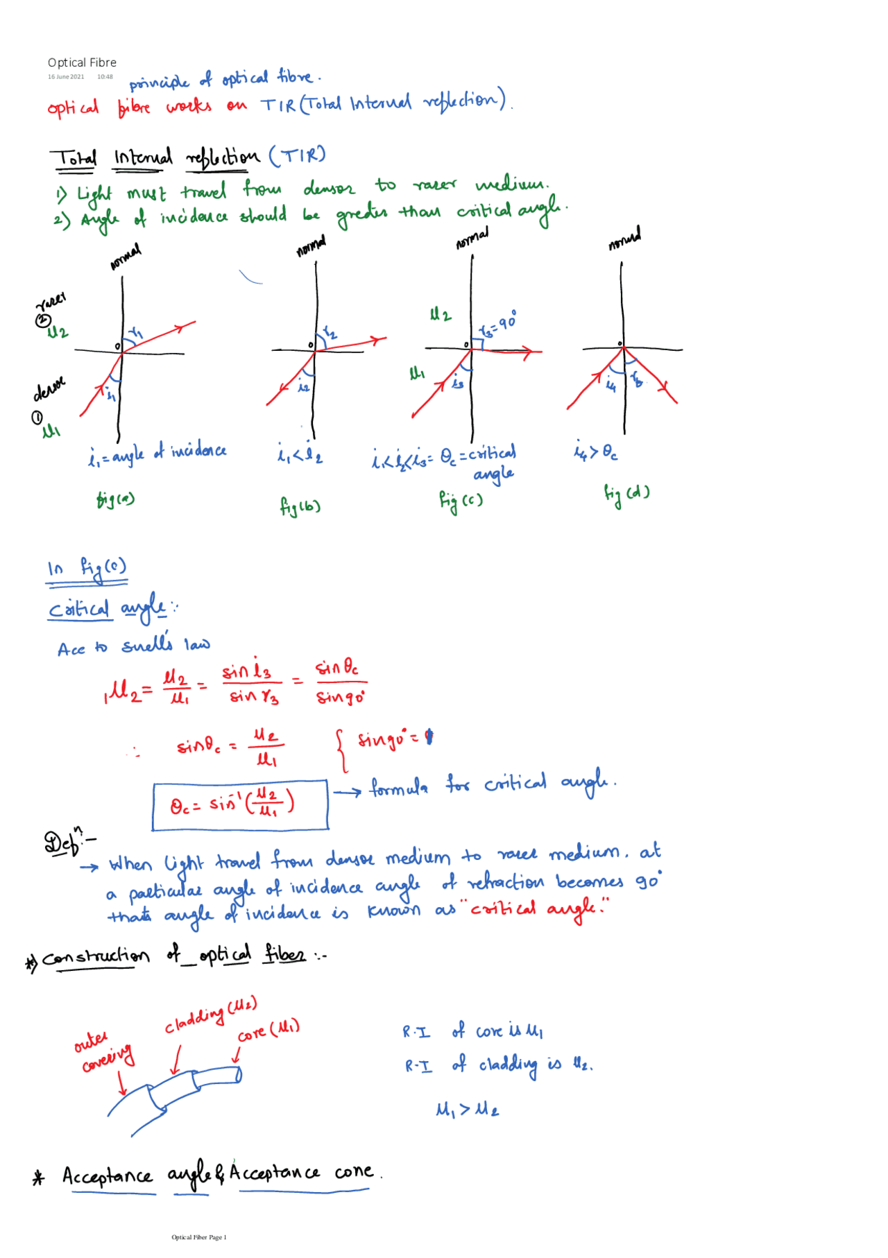 Optical Fiber Notes And Problems Docsity