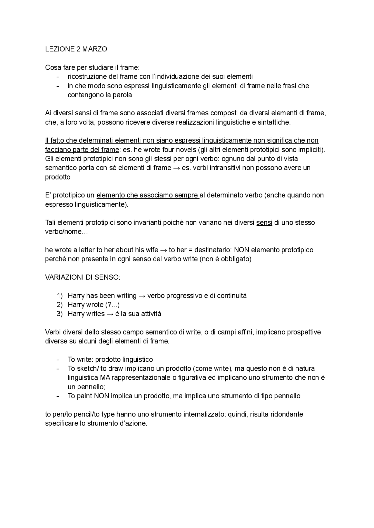 Appunti Di Una Lezione Docsity