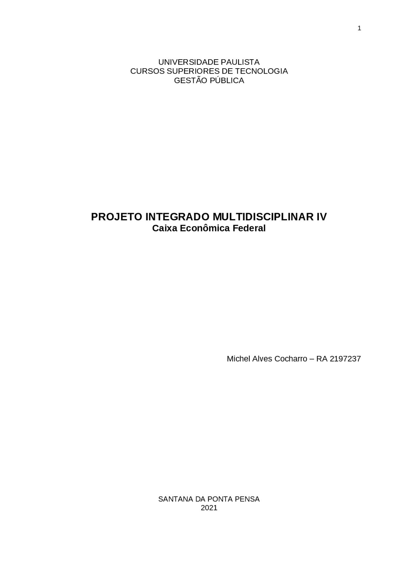 Pim Iv GestÃo PÚblica Unip Docsity