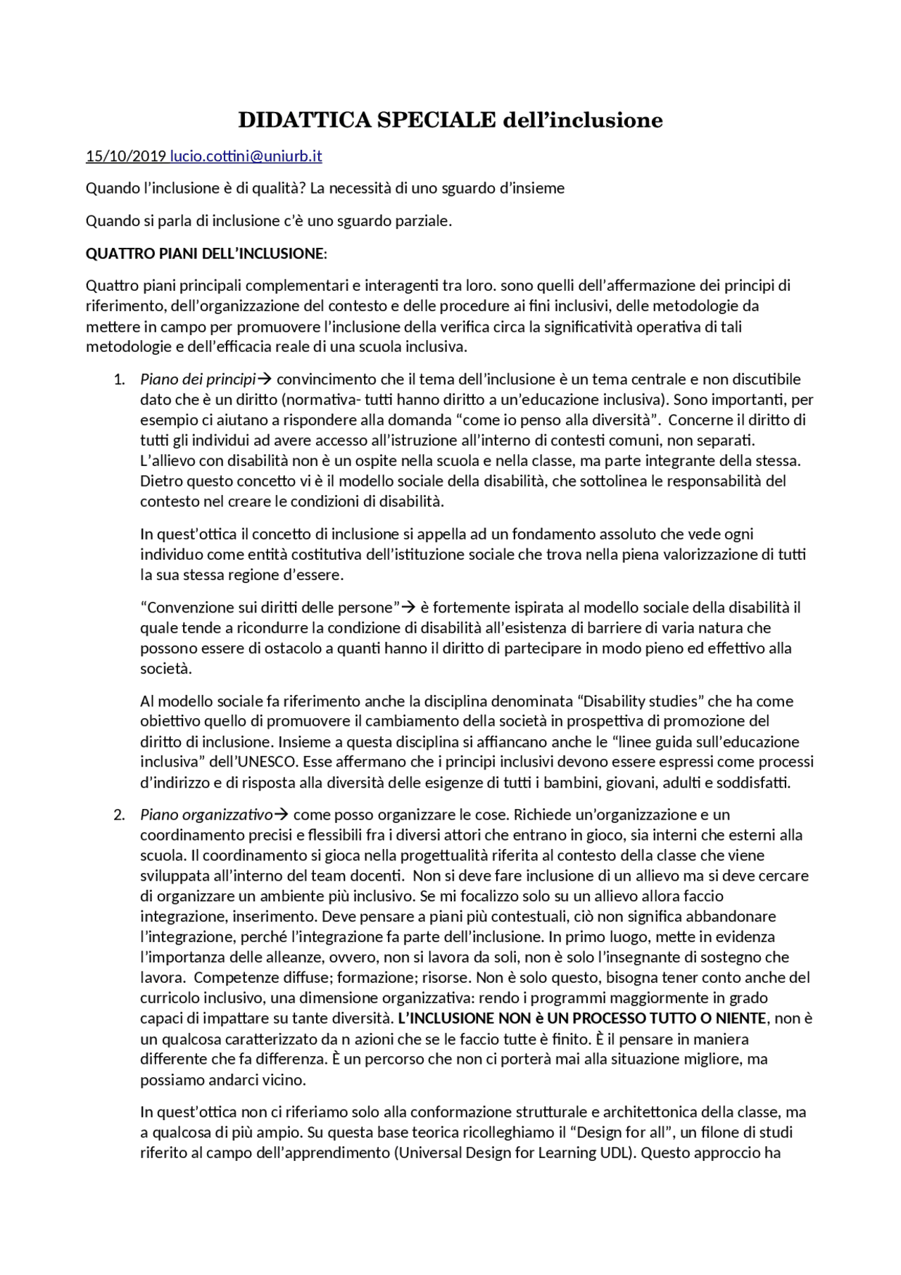 Appunti Di Didattica Speciale Docsity