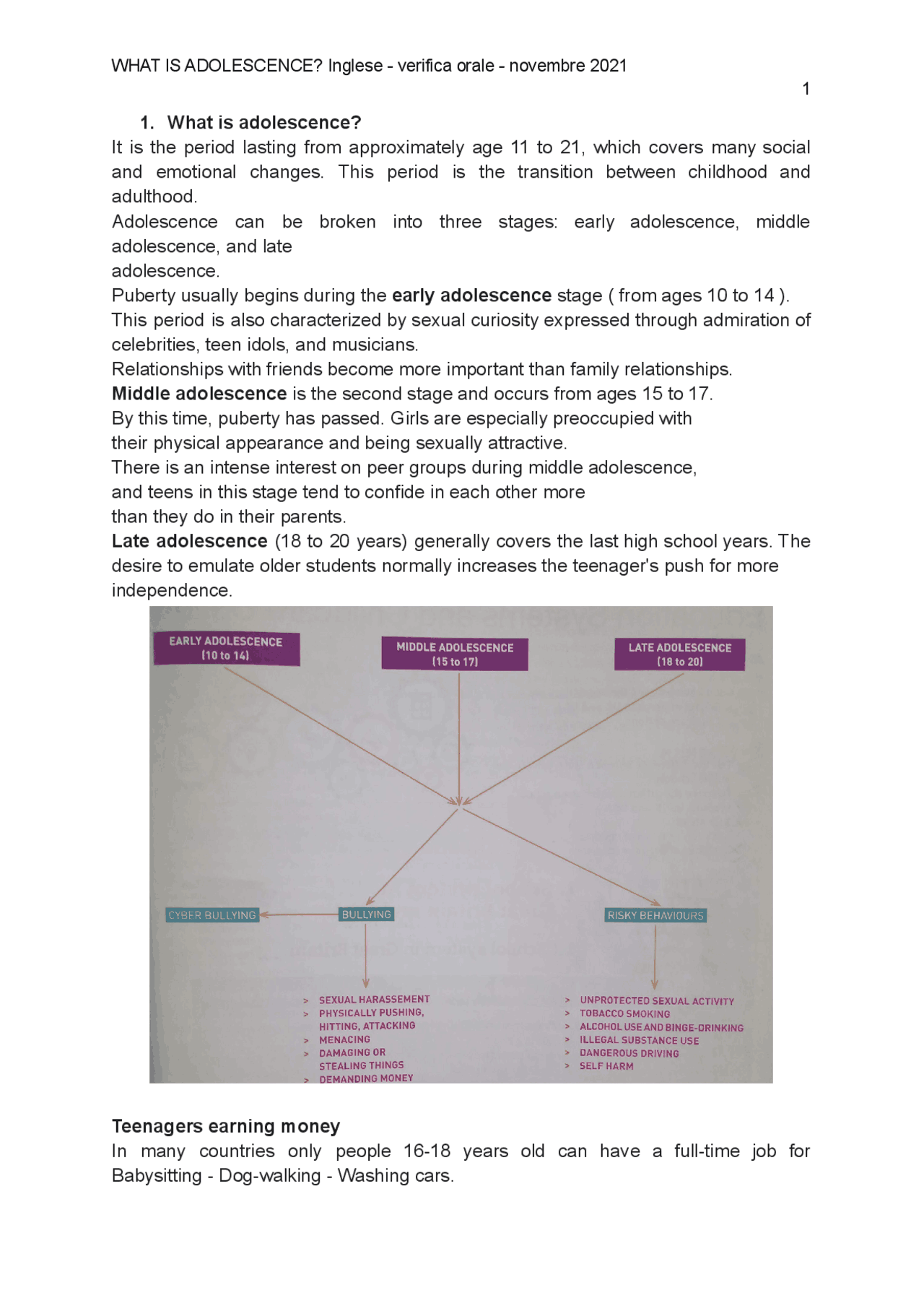 Adolescence: an age of transition - Docsity