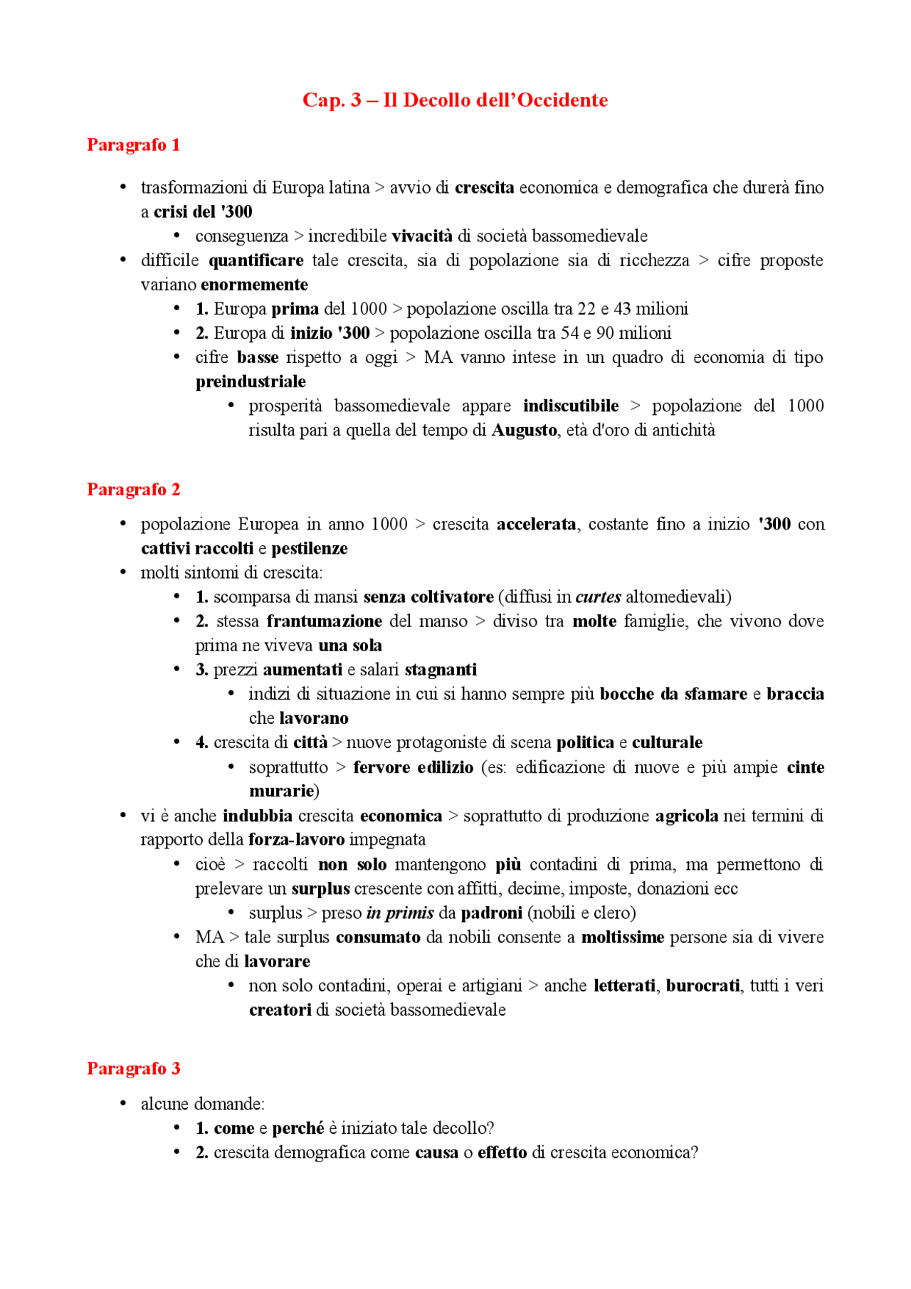 Storia Medievale B Cap 3 Riassunto Docsity