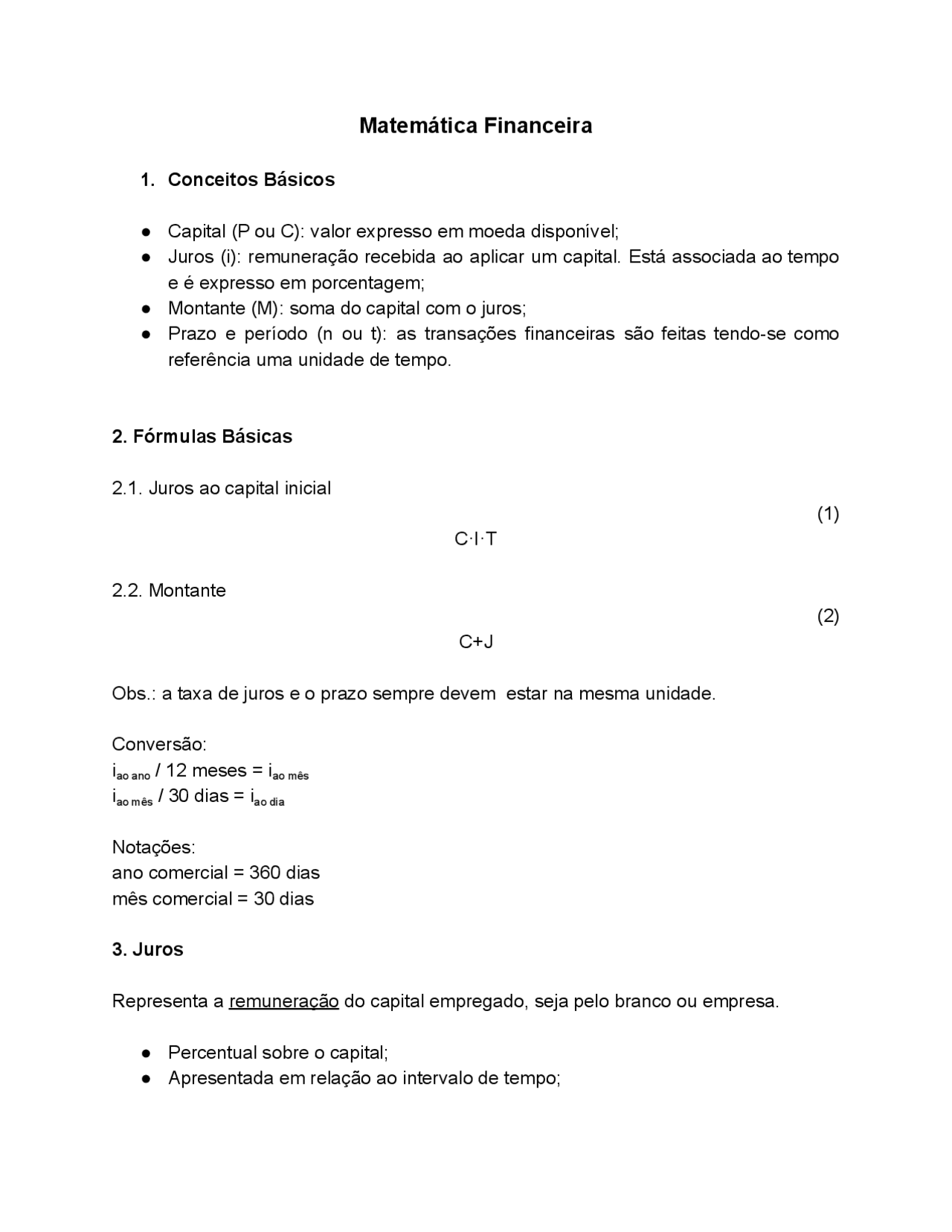 Matemática financeira - Docsity