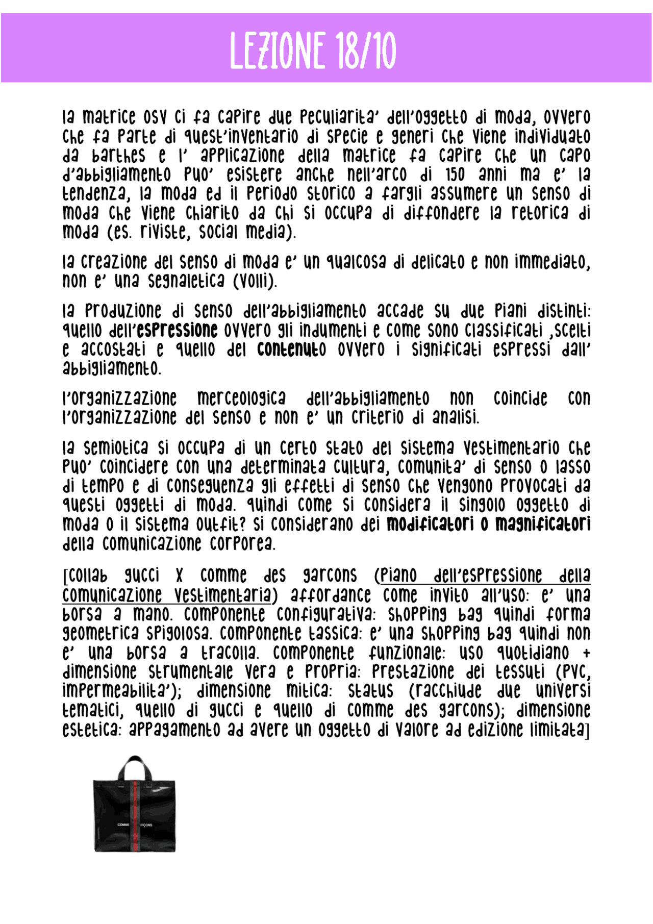 Appunti Su Semiotica Della Moda Docsity