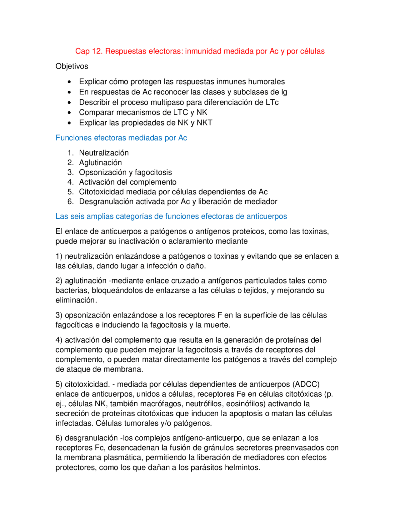 Resumen Capítulo 12 Kuby Inmunología Resúmenes De Inmunología Docsity