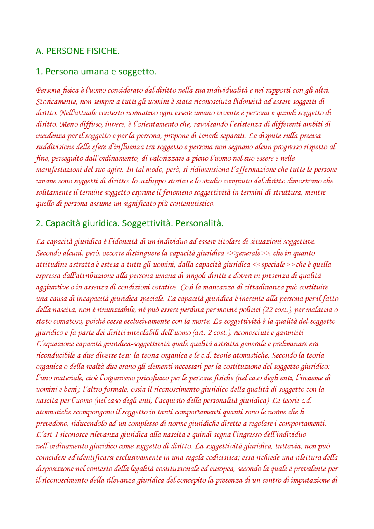 Riassunto Manuale Di Diritto Civile Autore Perlingieri Parte A Docsity
