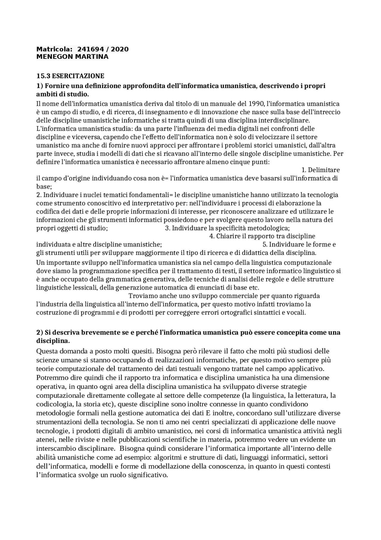Esercitazione N15 Abilita Informatiche E Telematiche Docsity