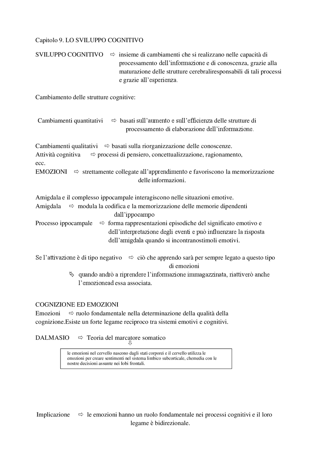 Psicologia Dello Sviluppo Capitolo 9 Di Lucangelivicari Docsity