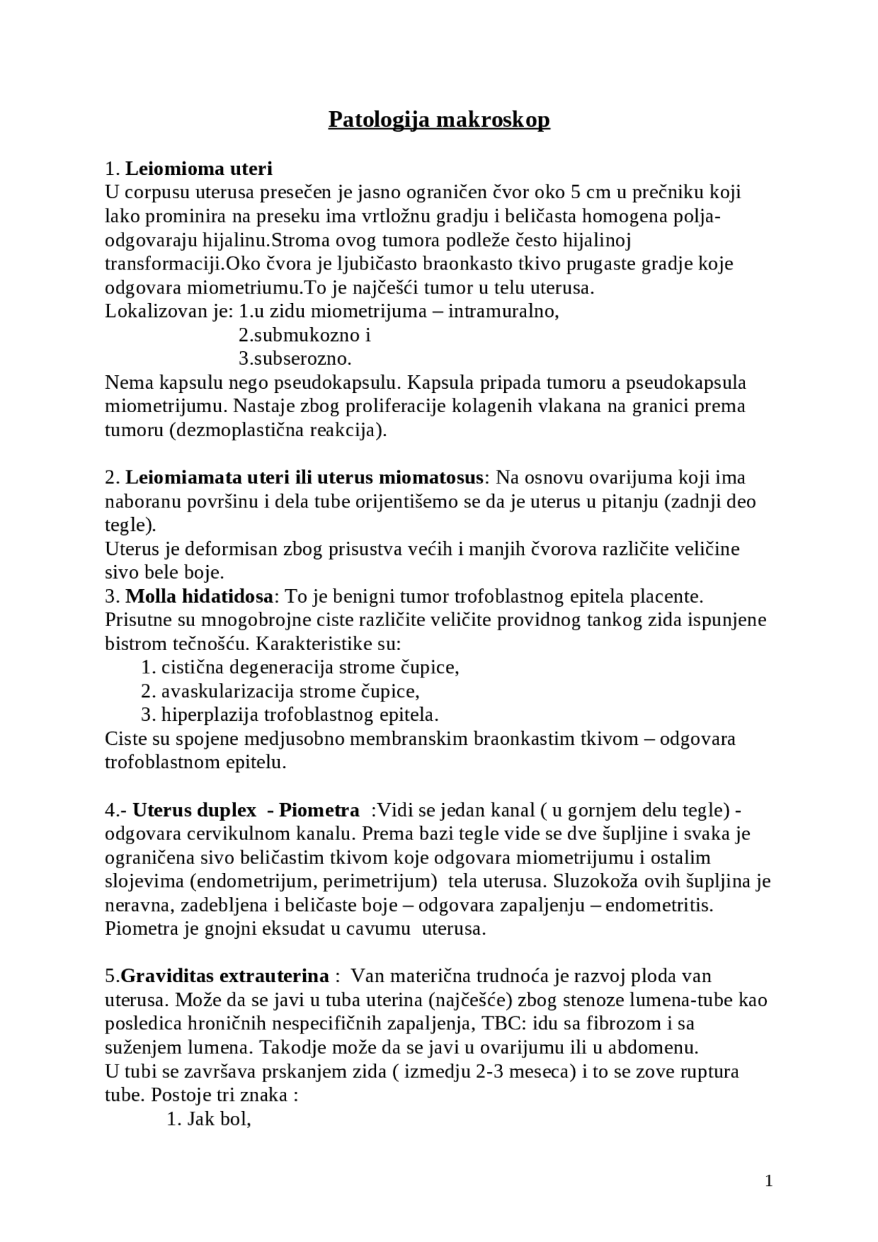 Patologija Makroskopi Beleške Predlog Patologija Docsity