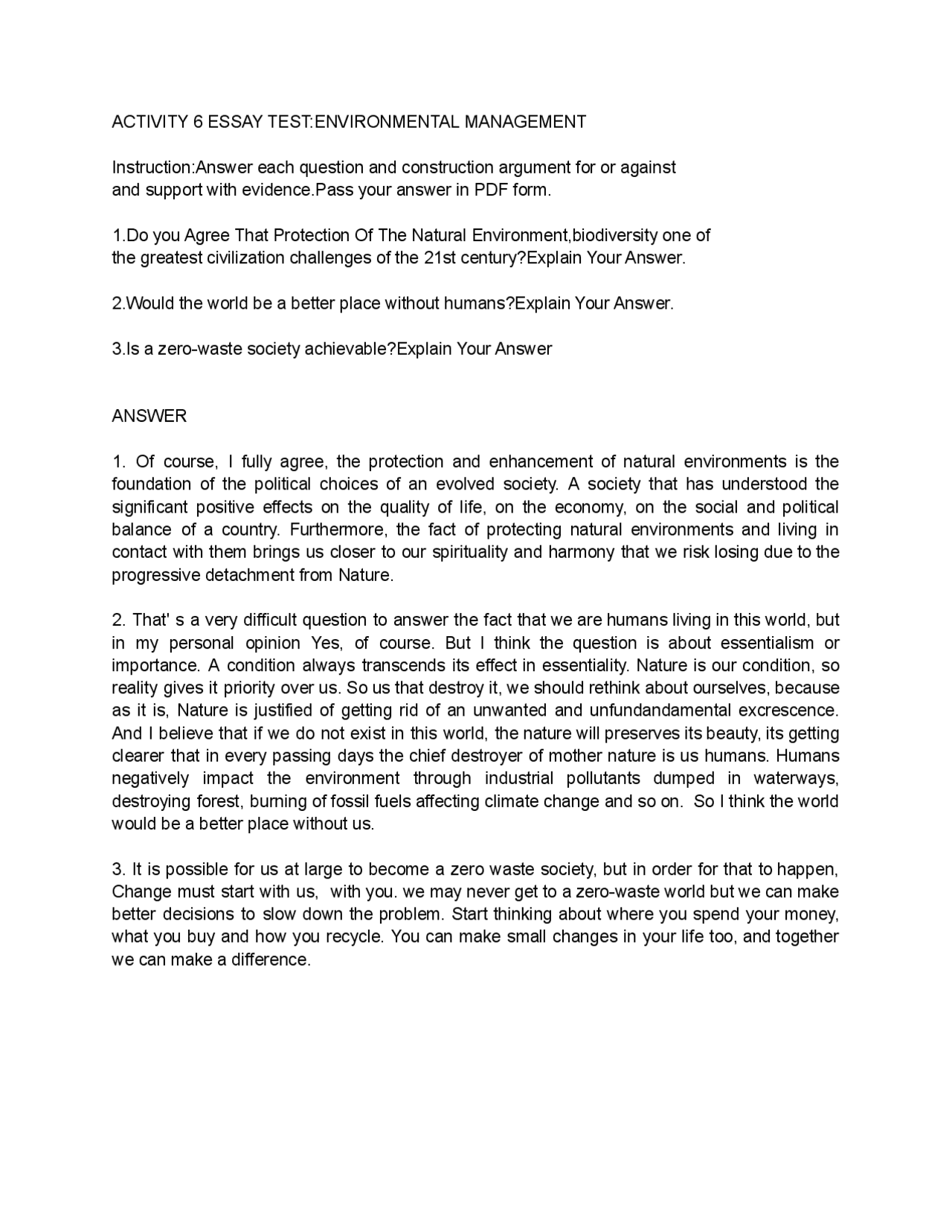 National Service Training Program Activity 6 Wellness - Docsity