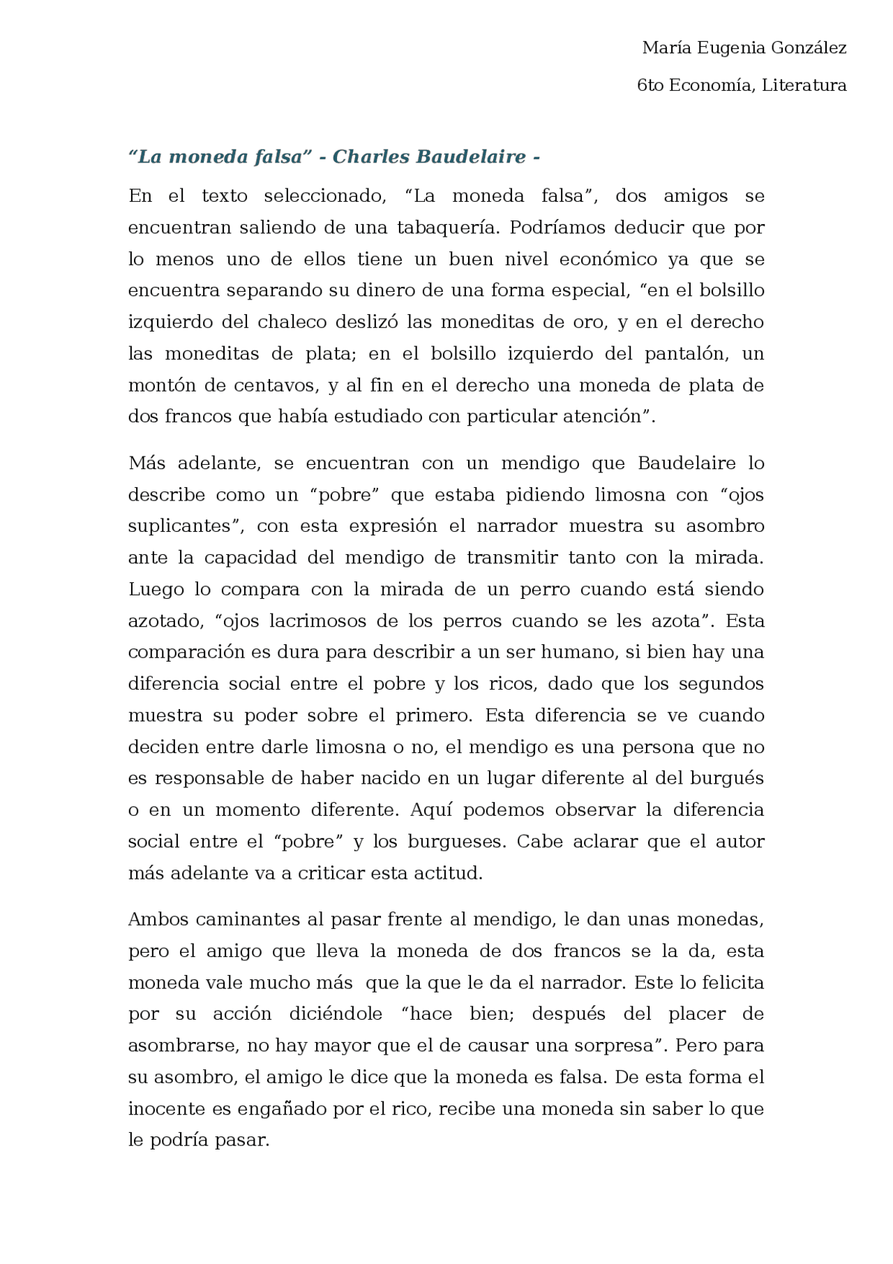 Análisis De La Moneda Falsa Docsity