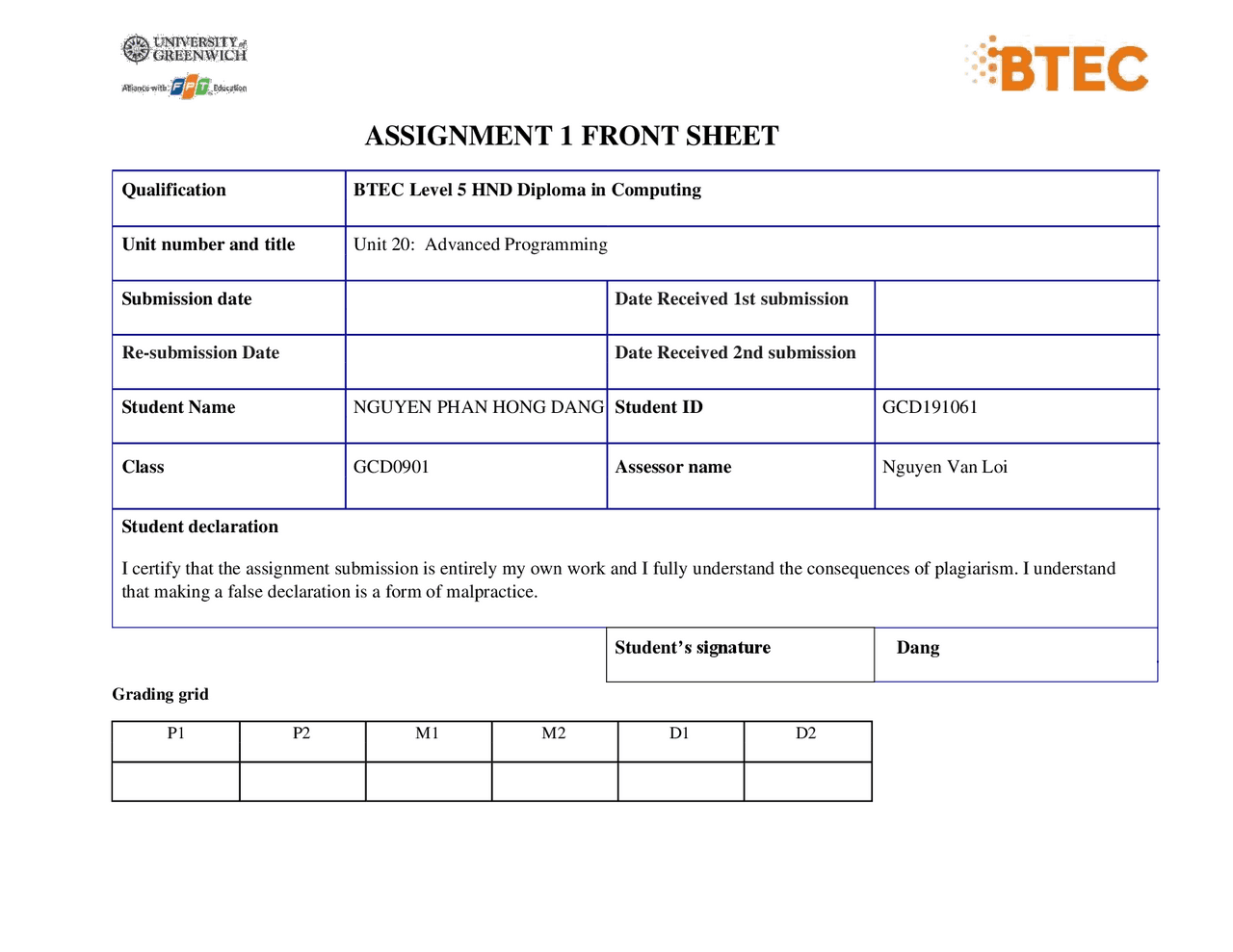 Asm 2 1651 Advanced Programming Assignments Programming Languages Docsity