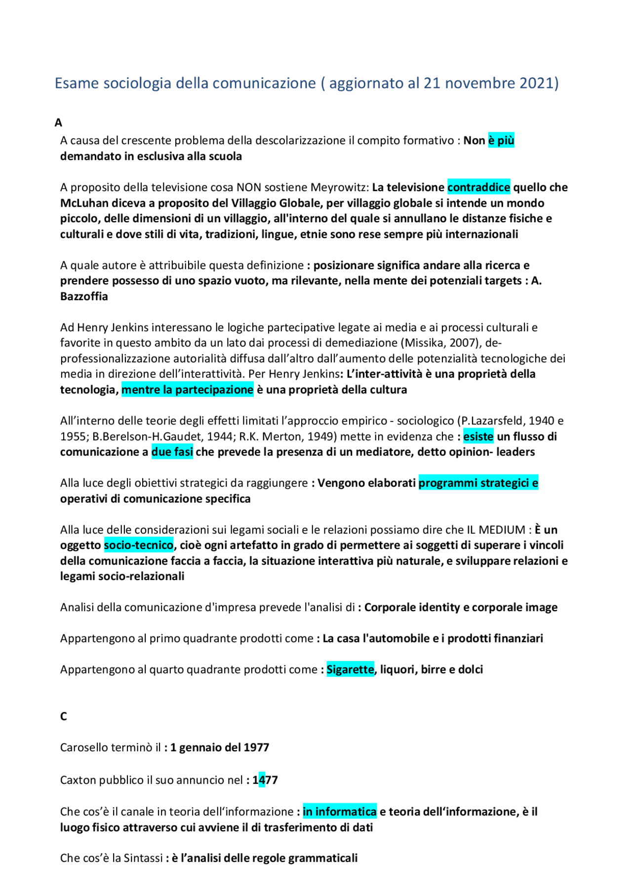 Test In Piattaforma E Fuori Piattaforma Appunti Di Sociologia Della