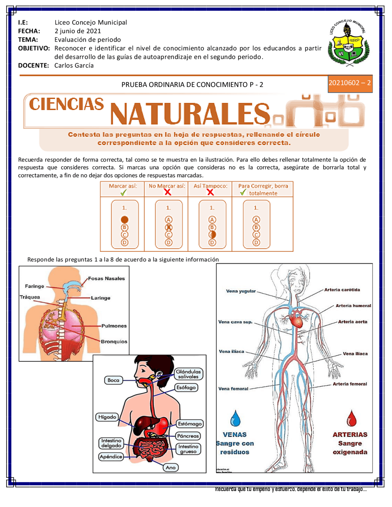 Test de Ciencias Naturales 5° grado | Exámenes selectividad de Ciencias ...