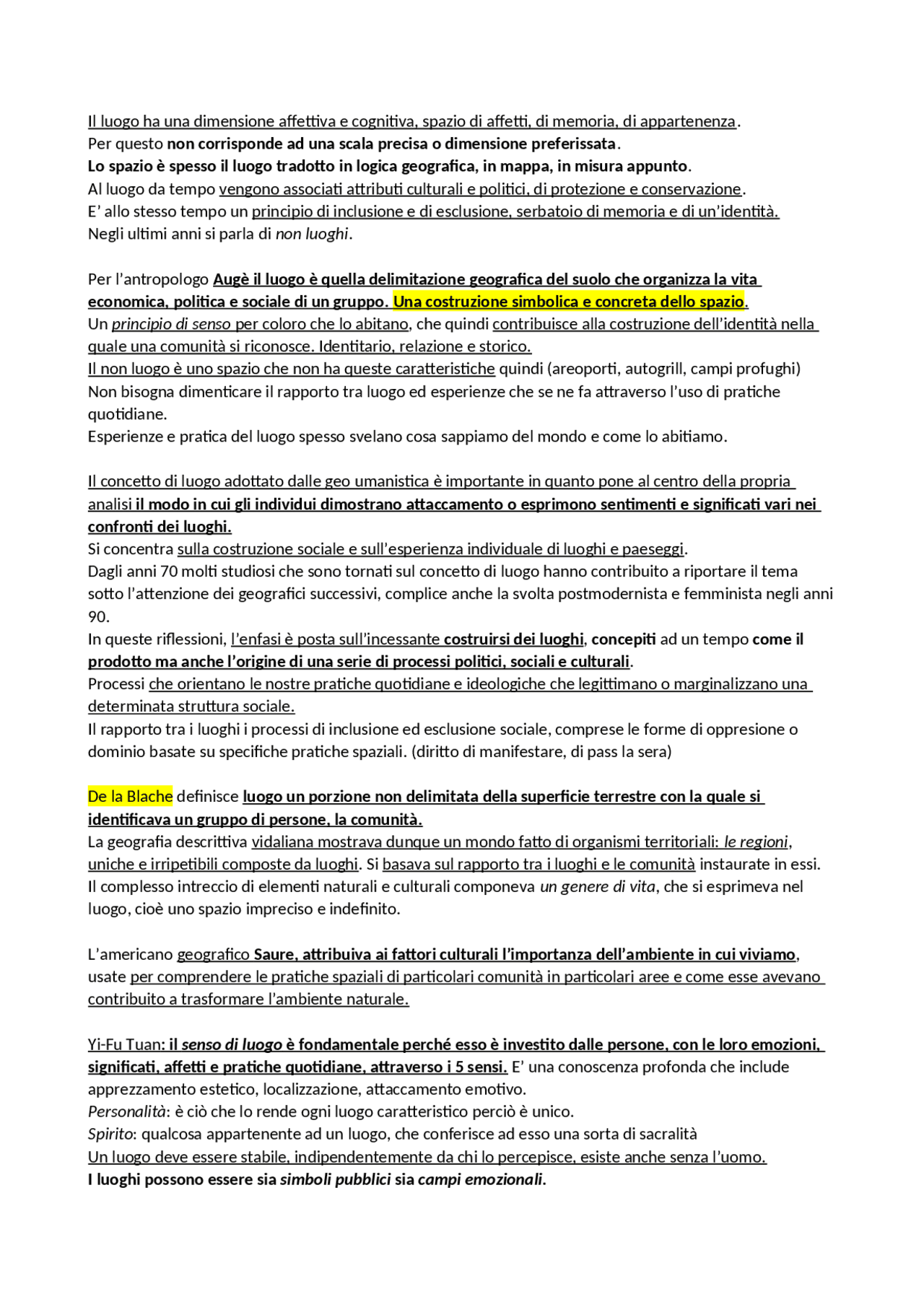 Breve Manuale Di Geografia Umana Docsity