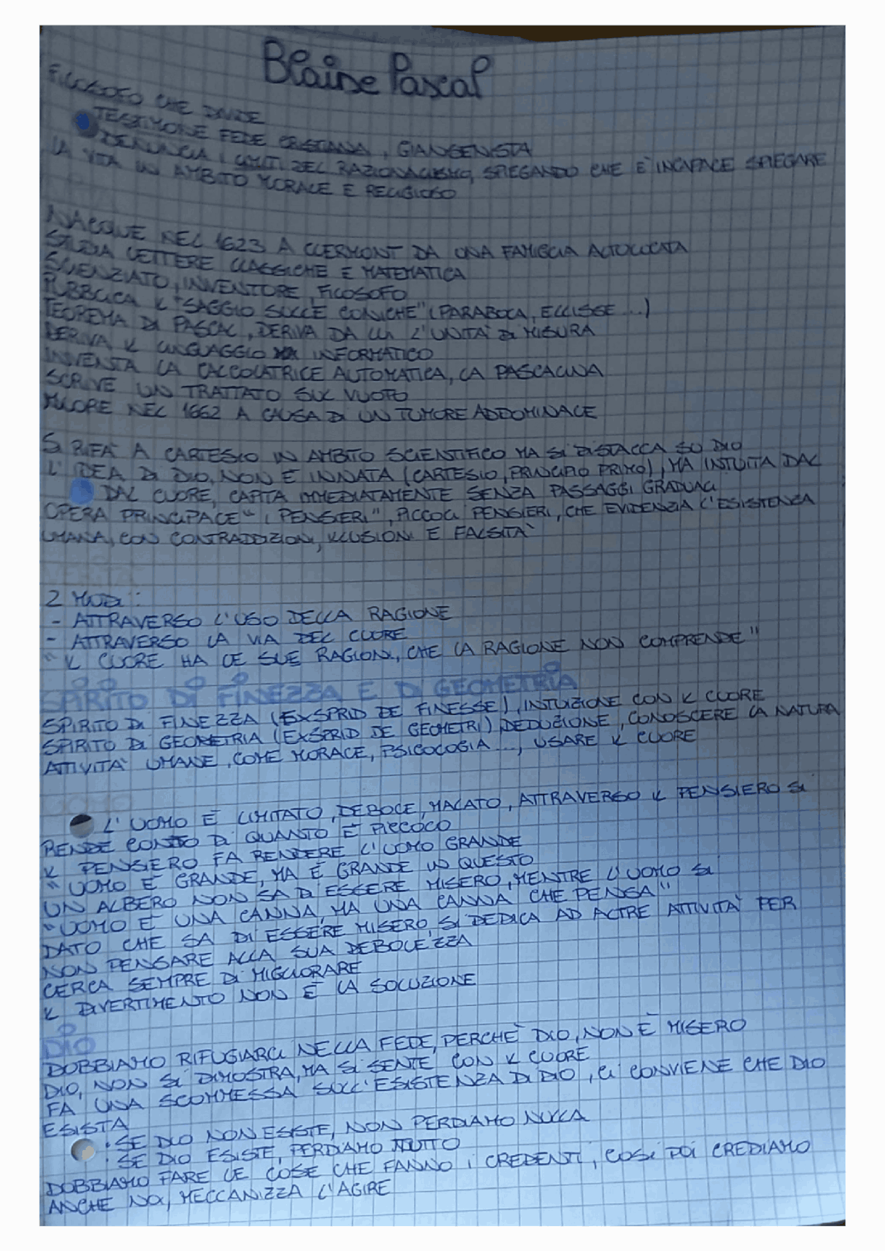 Blaise Pascal Filosofo Docsity