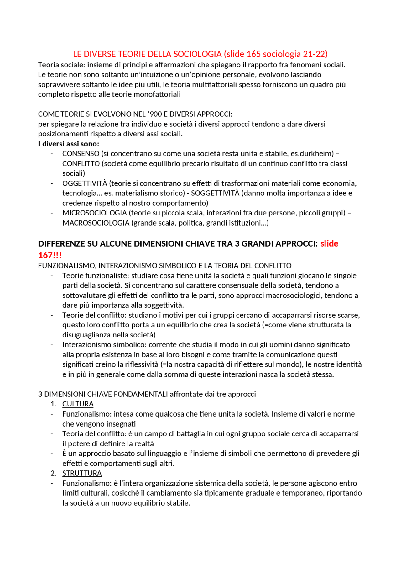Appunti Sociologia Unipd Docsity
