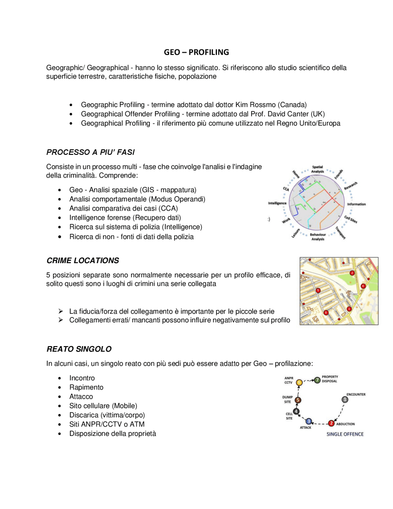 Geo profiling fino ad oggi - Docsity