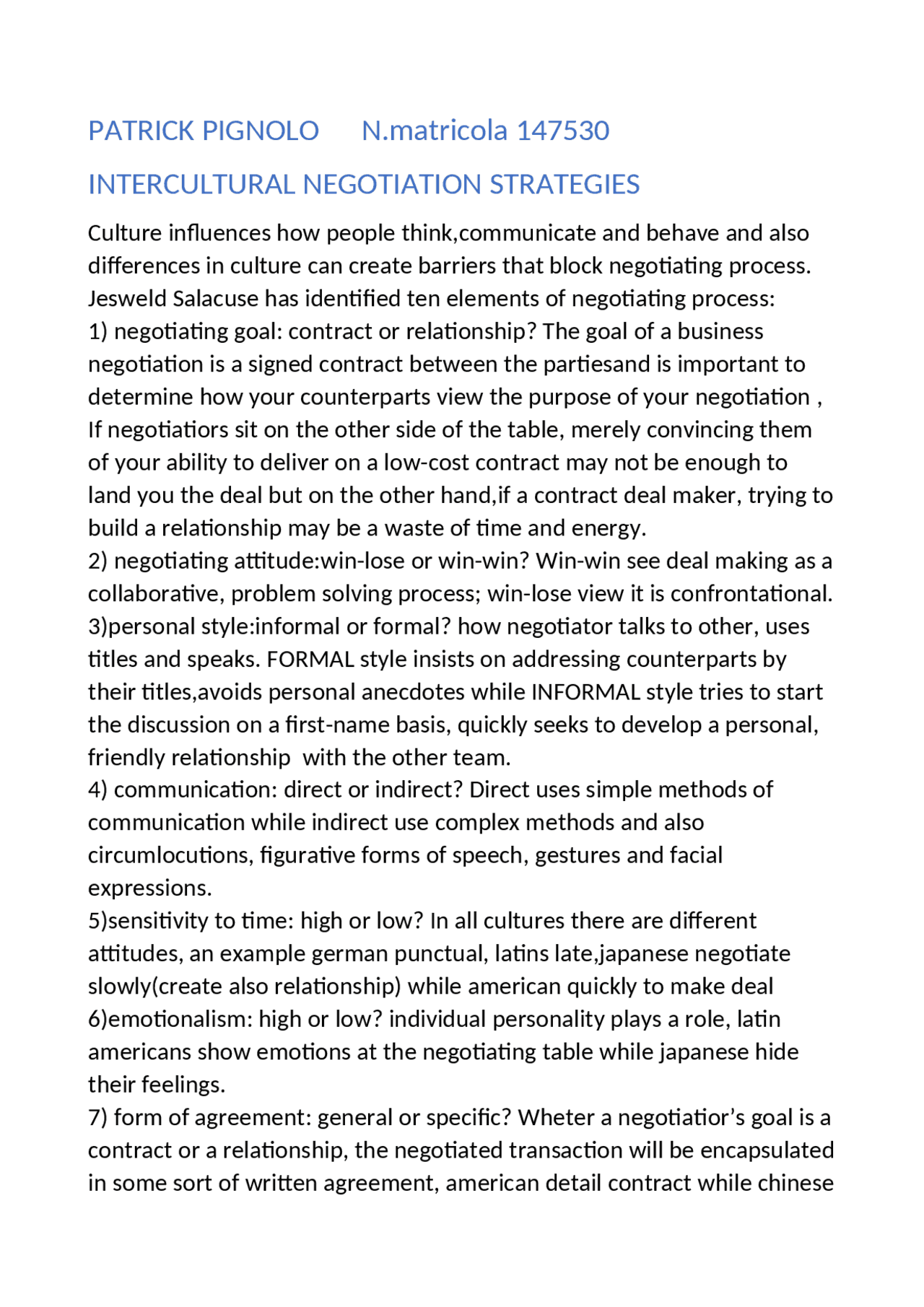 Negotiation Strategies Docsity