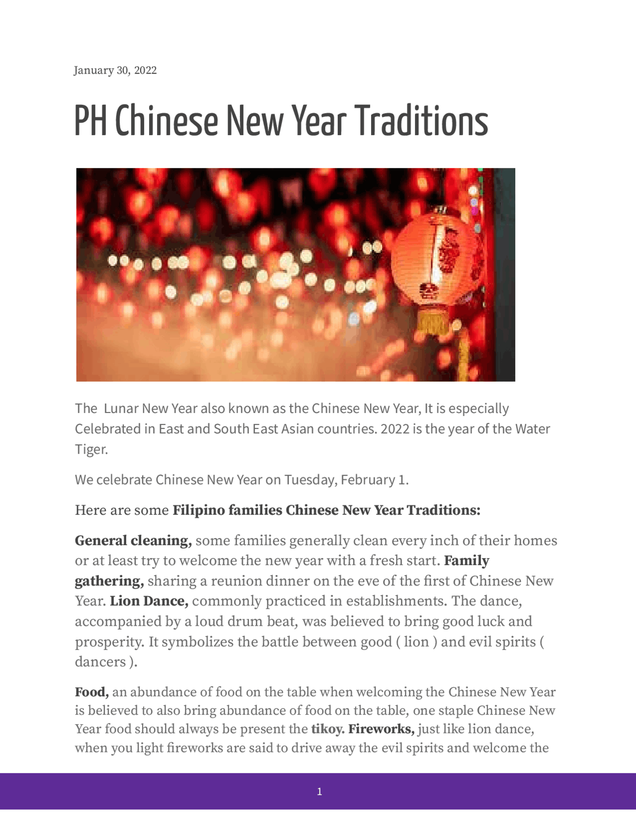 Feature page example. - Docsity