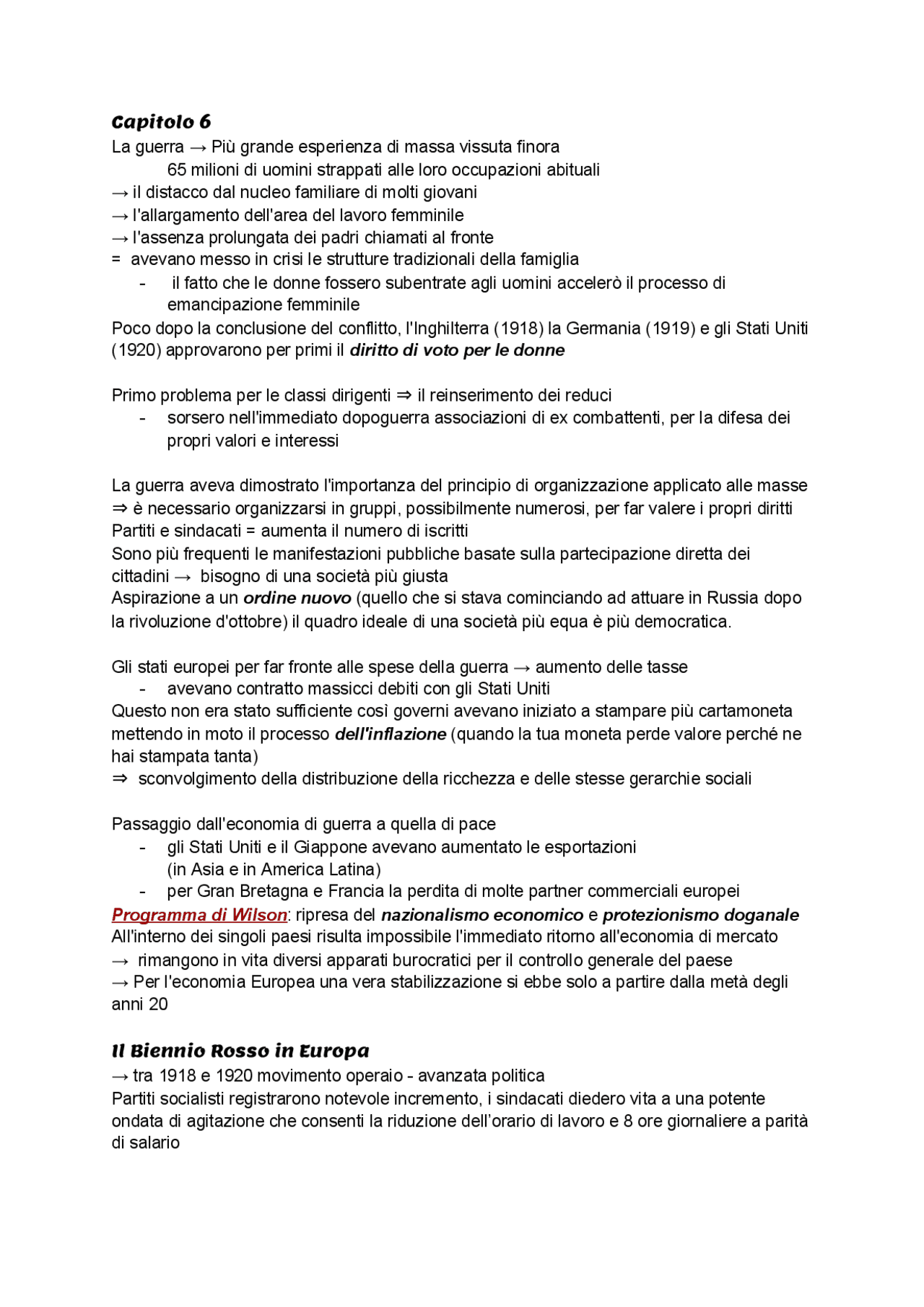 Il Biennio Rosso E Fascismo Docsity