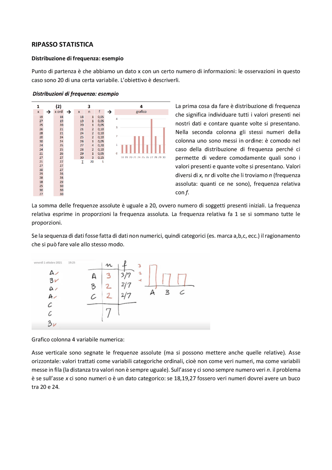 Appunti corso Data Analysis A.A. 2021/2022 Prof. Della Beffa - Docsity