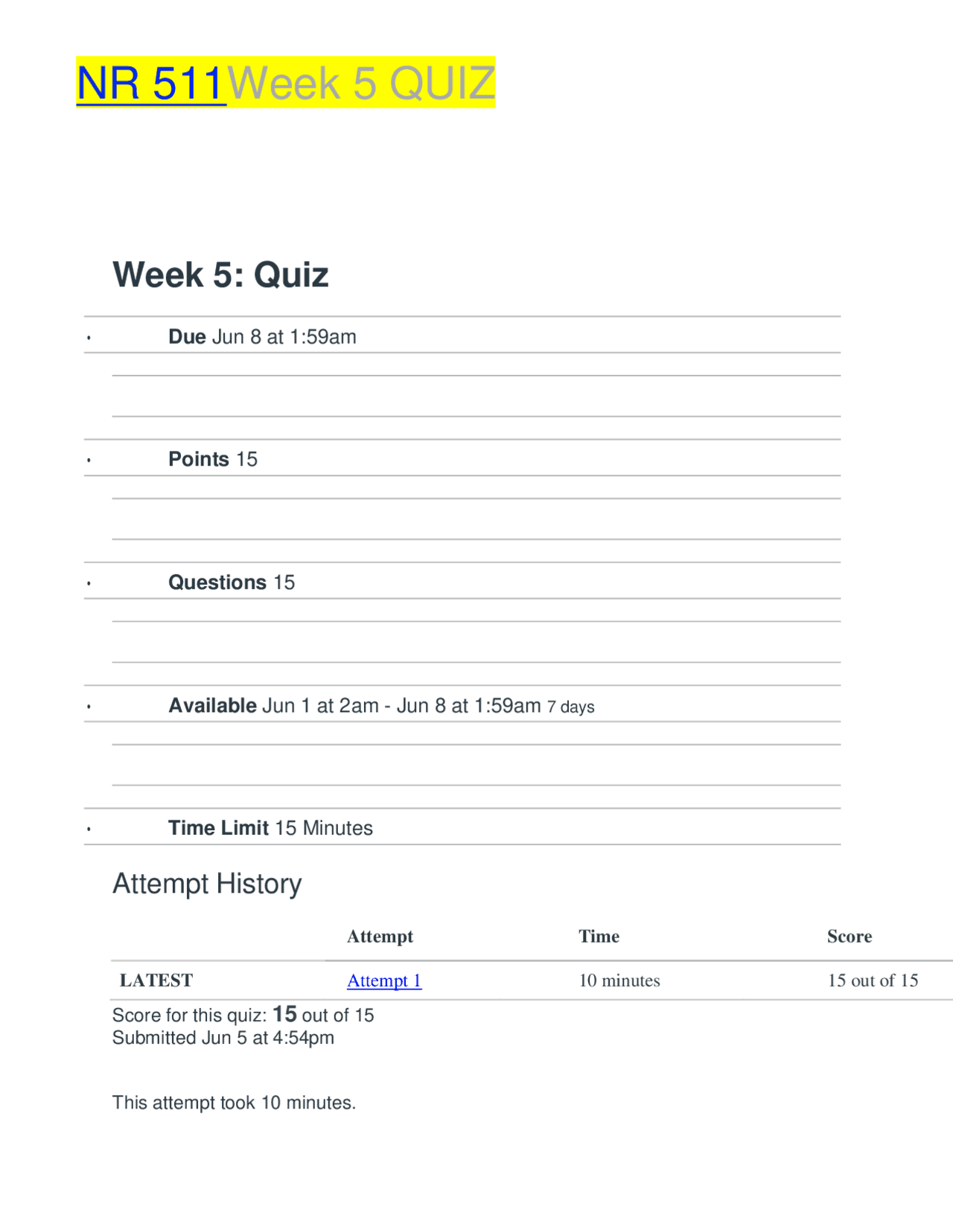 NR 511Week 5 QUIZNR 511Week 5 QUIZ - Docsity