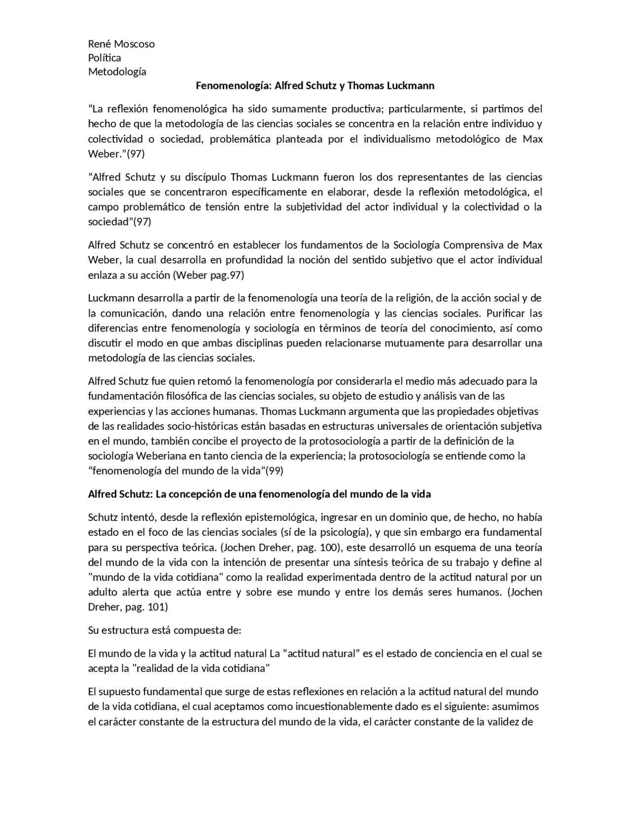 Fenomenología: Alfred Schutz y Thomas Luckmann | Apuntes de Sociología ...
