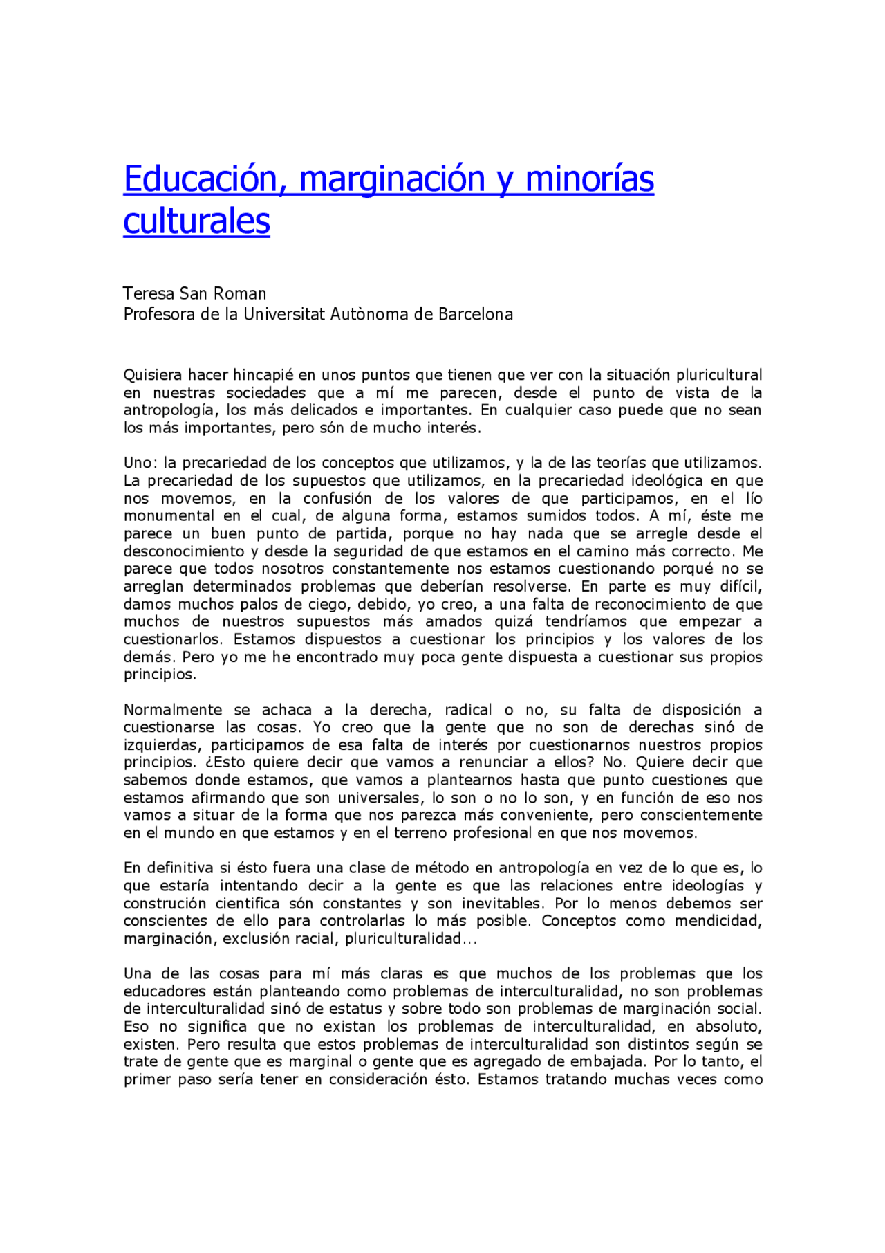 Apuntes Pec 2 EducaciÓn Intercultural Docsity