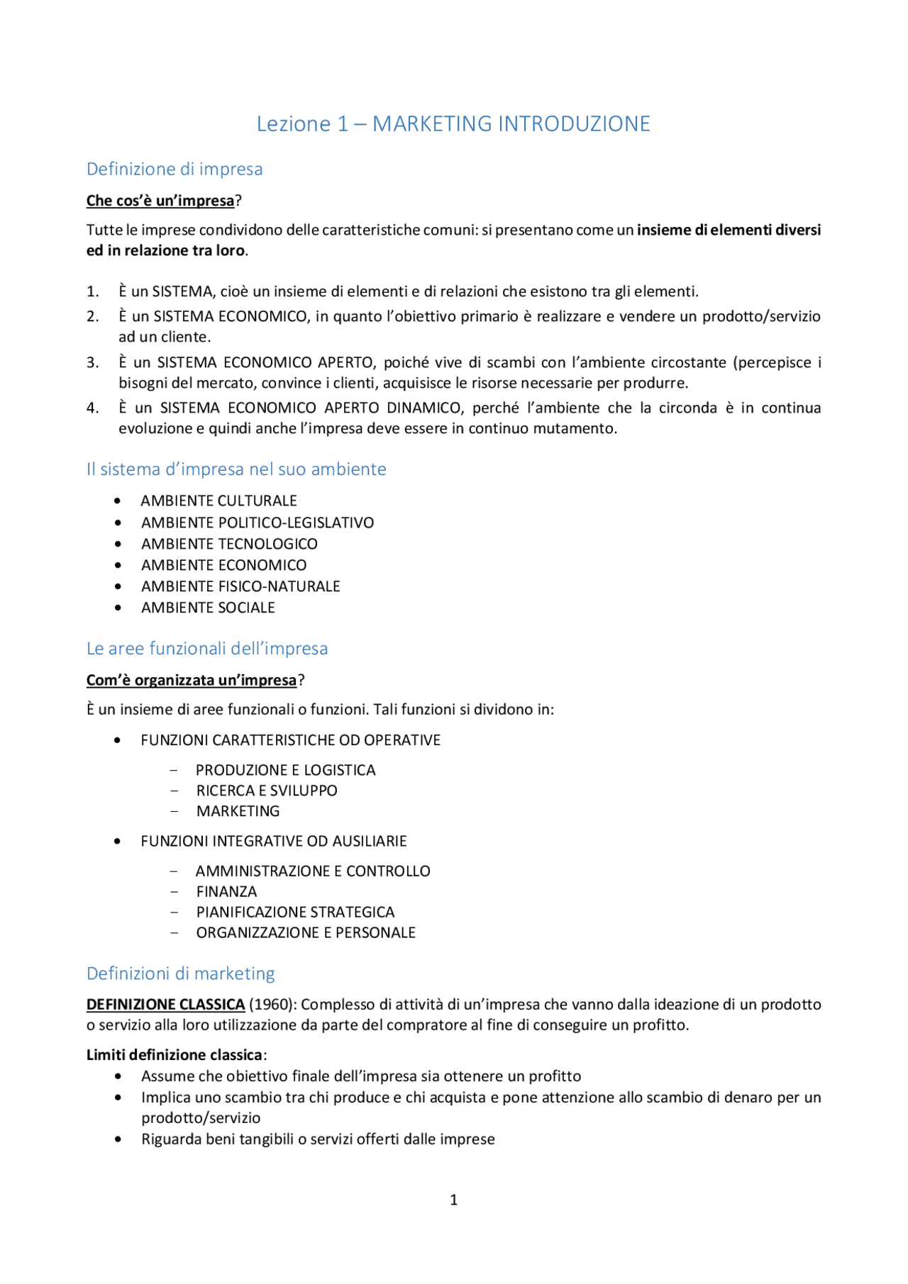 Appunti Di Marketing Docsity