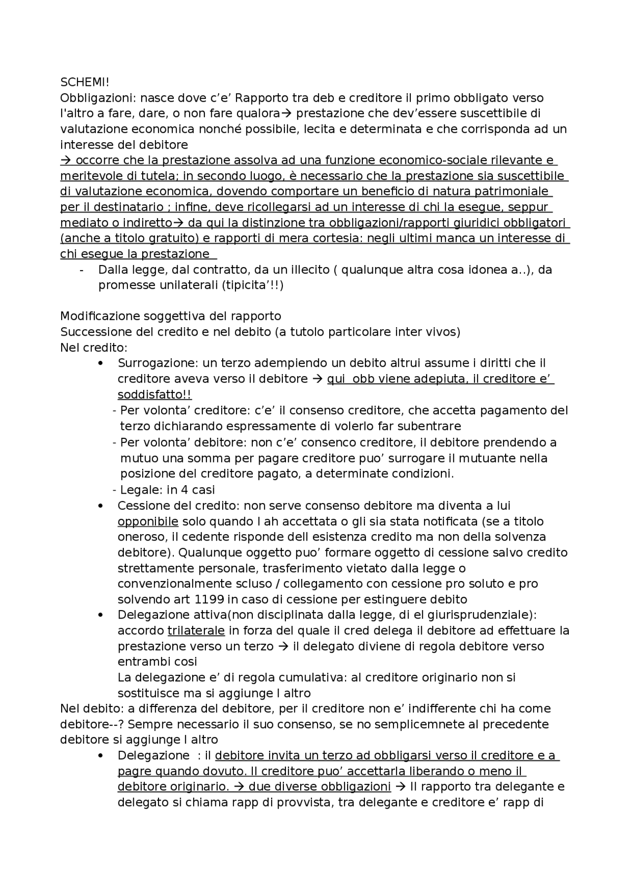 Diritto Schemi Per Esame Docsity