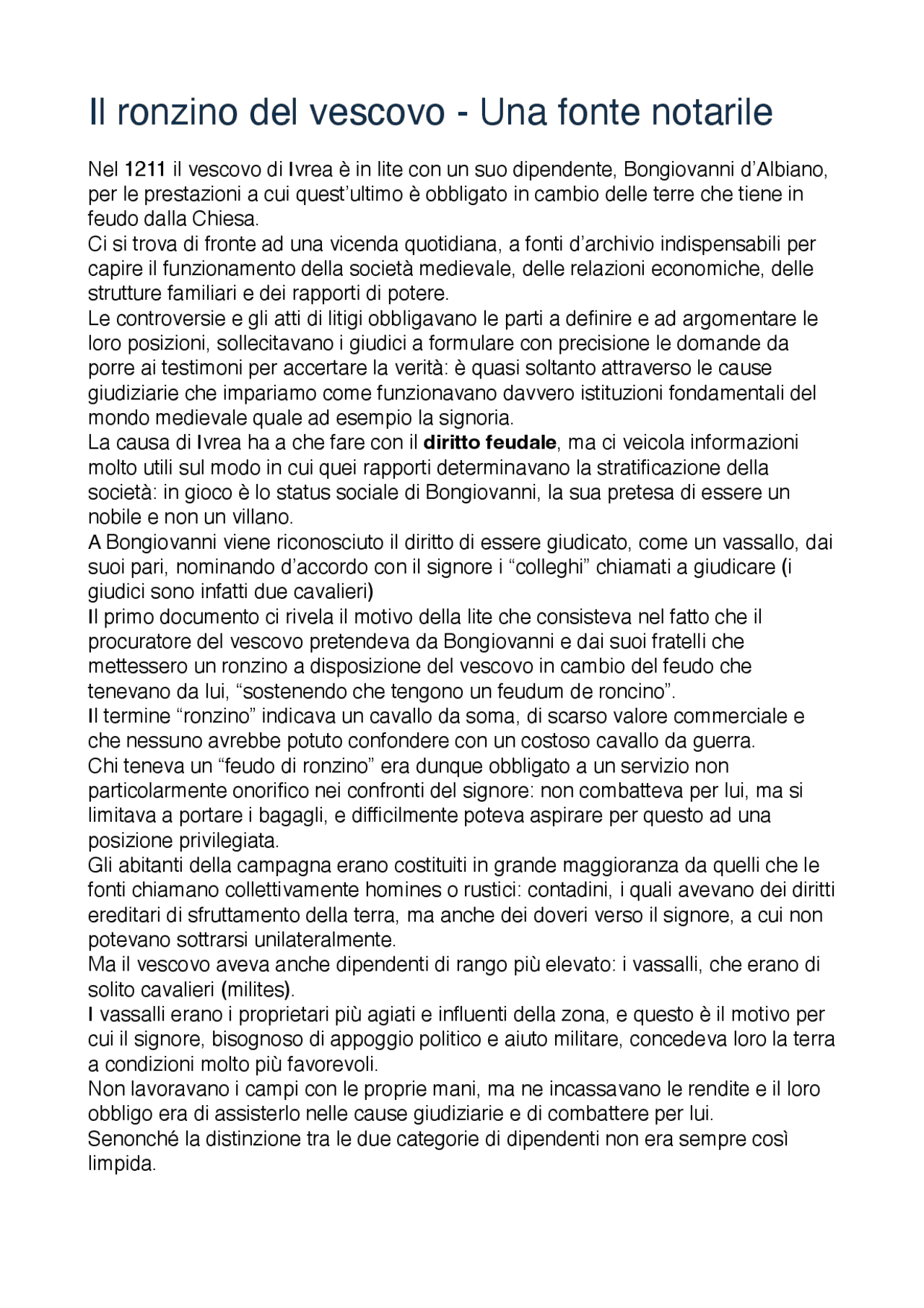 Prima Lezione Di Metodo Storico Docsity