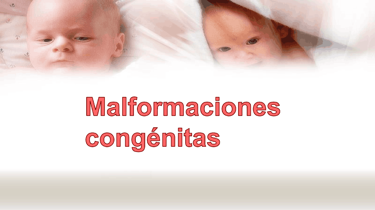 Malformación congenita - Docsity