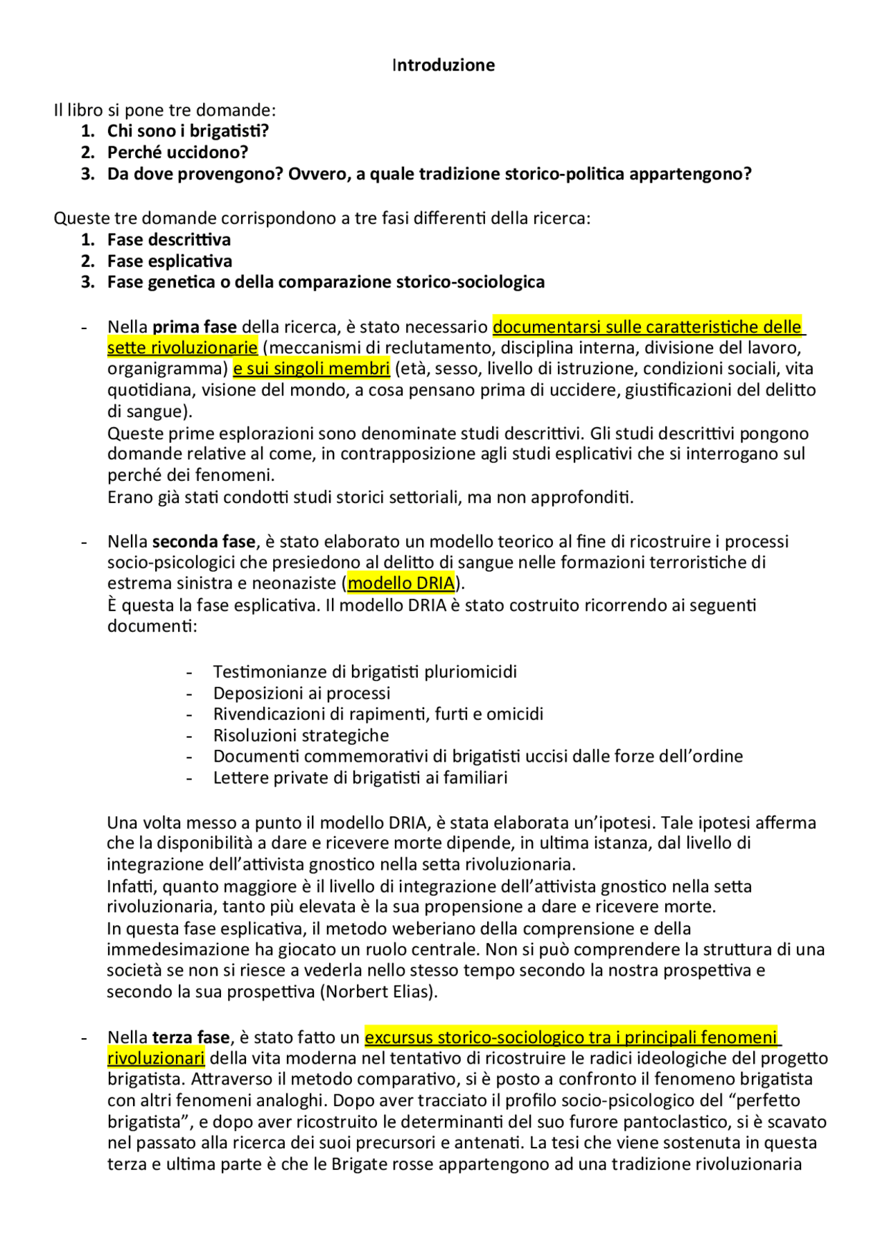 Anatomia Delle Brigate Rosse Docsity