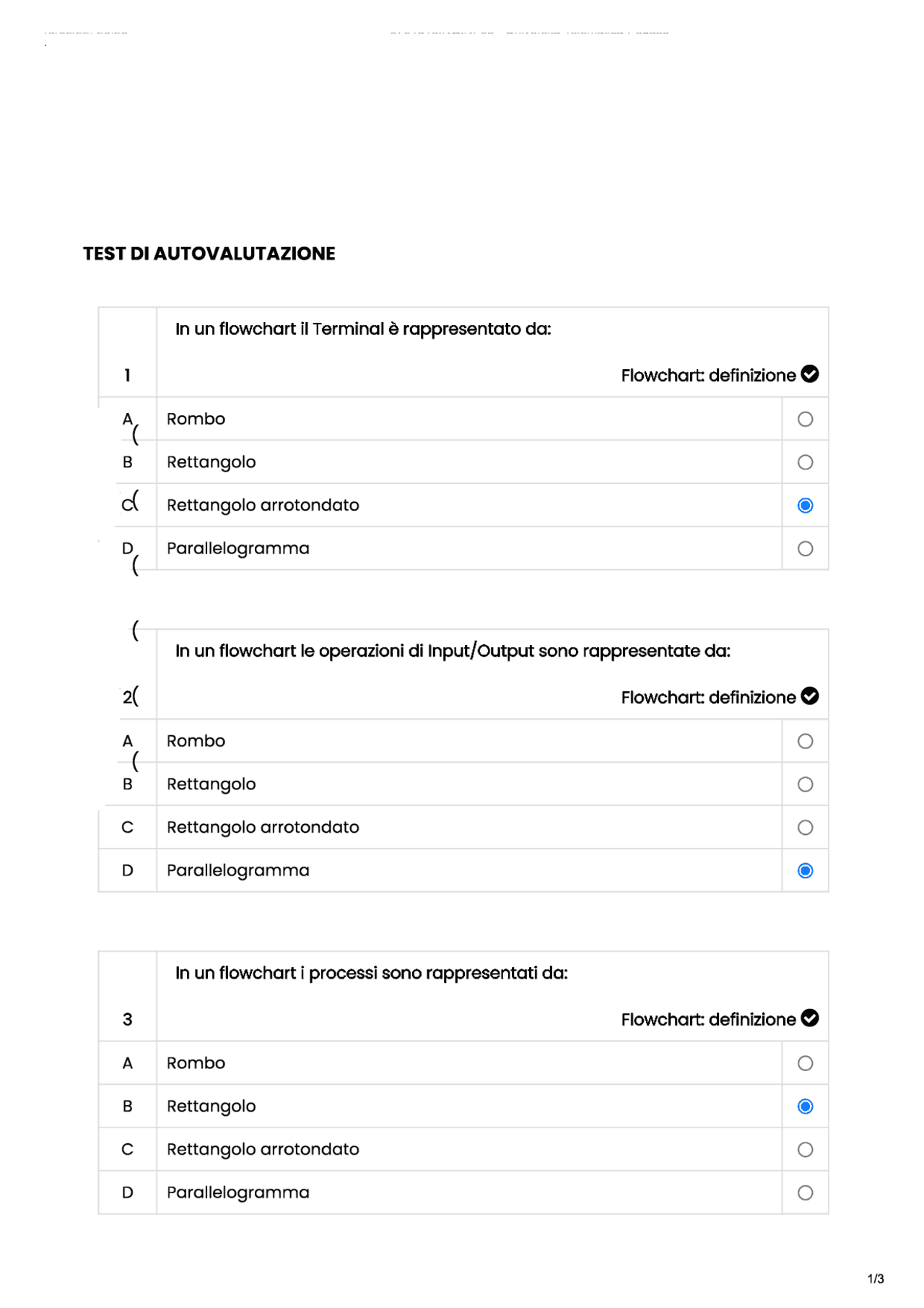 PROGRAMMAZIONE - FLOWCHART - Docsity