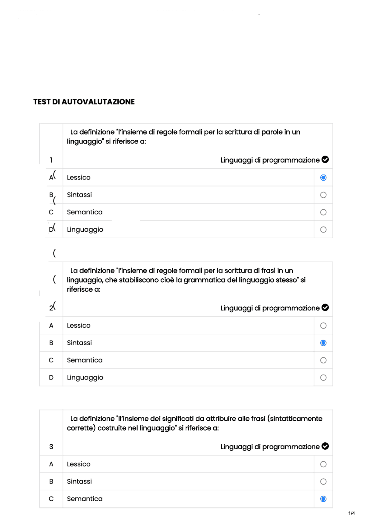 Programmazione I Linguaggi Di Programmazione Docsity