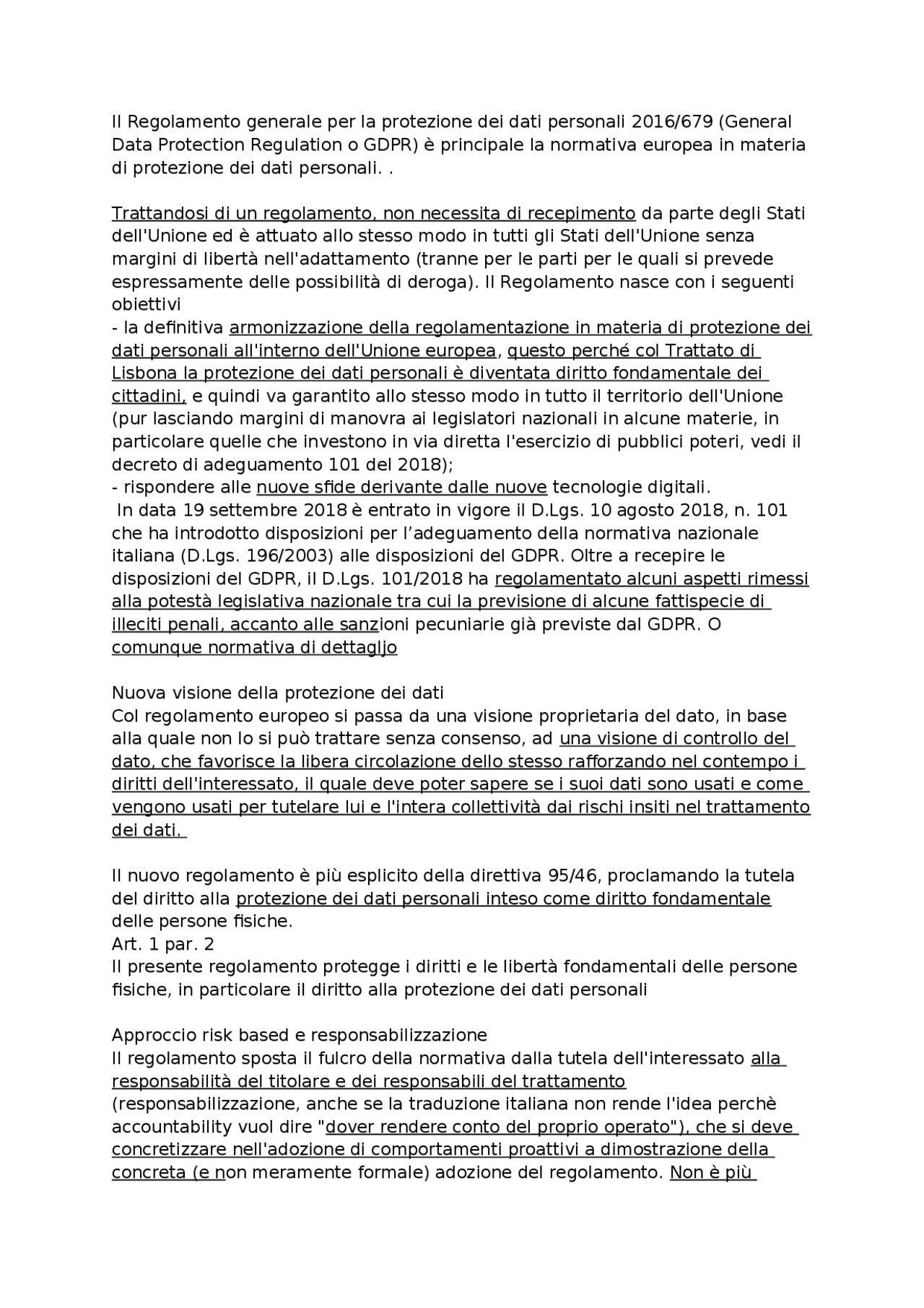 Diritto Privacy Schemi Docsity