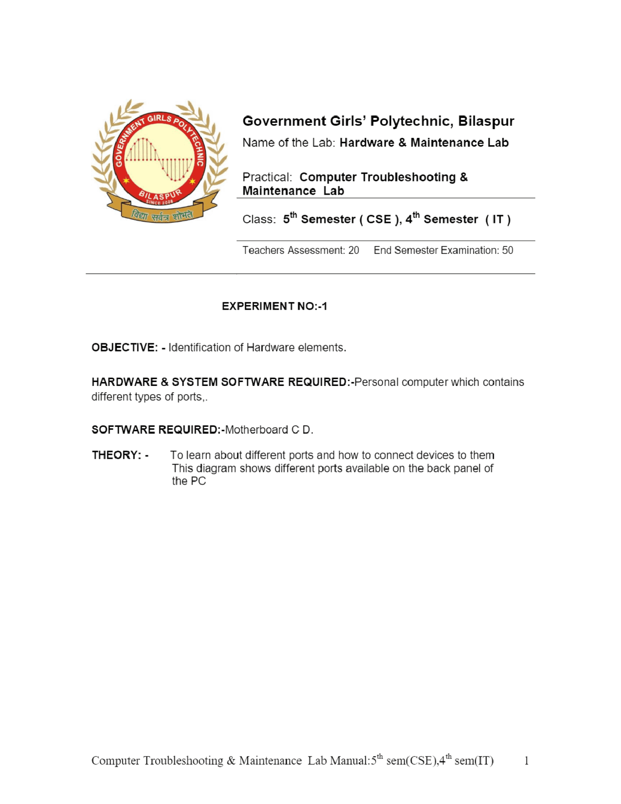 Computer Troubleshooting And Maintainance Guide Docsity