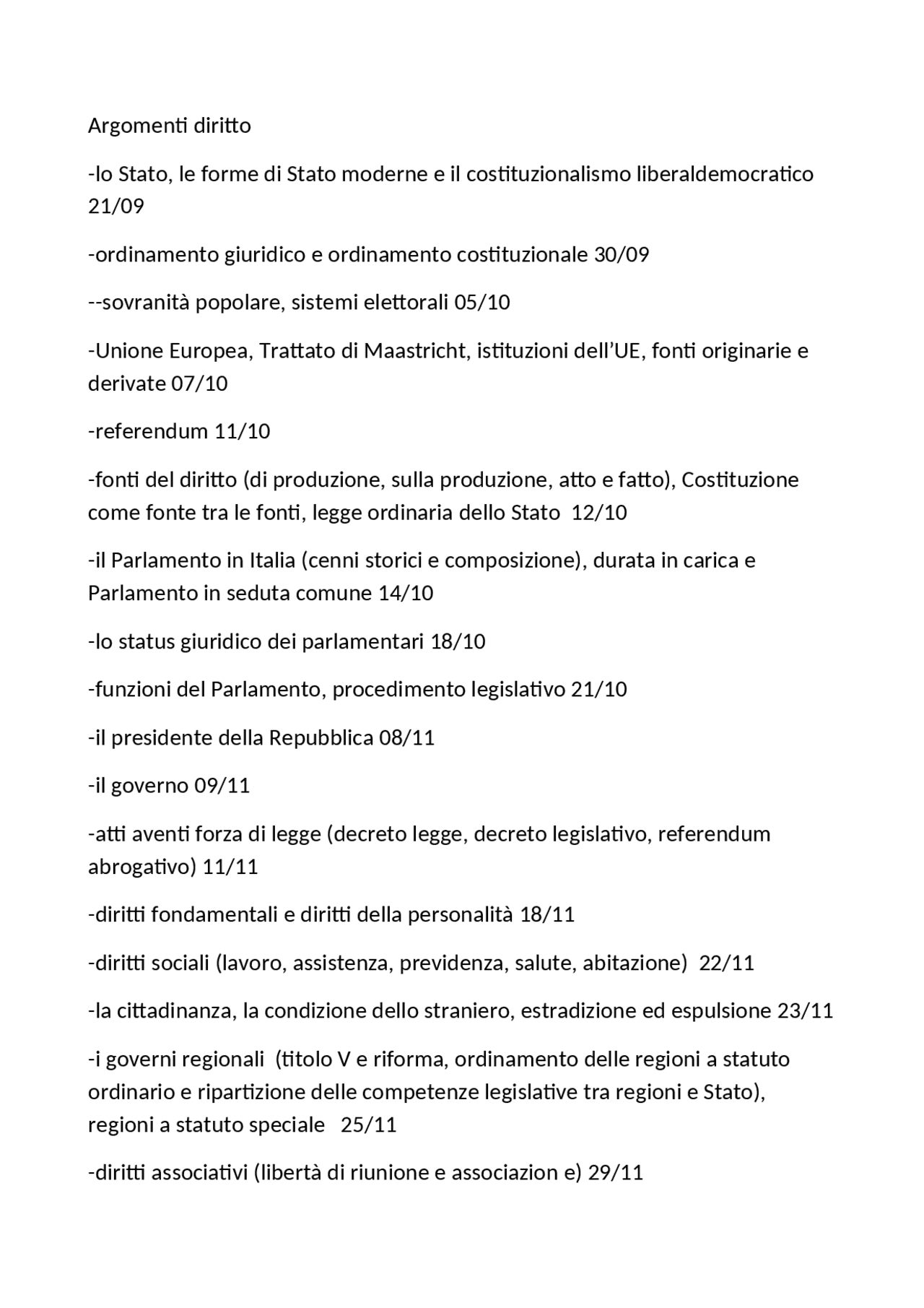 Riassunti Argomenti Diritto Docsity